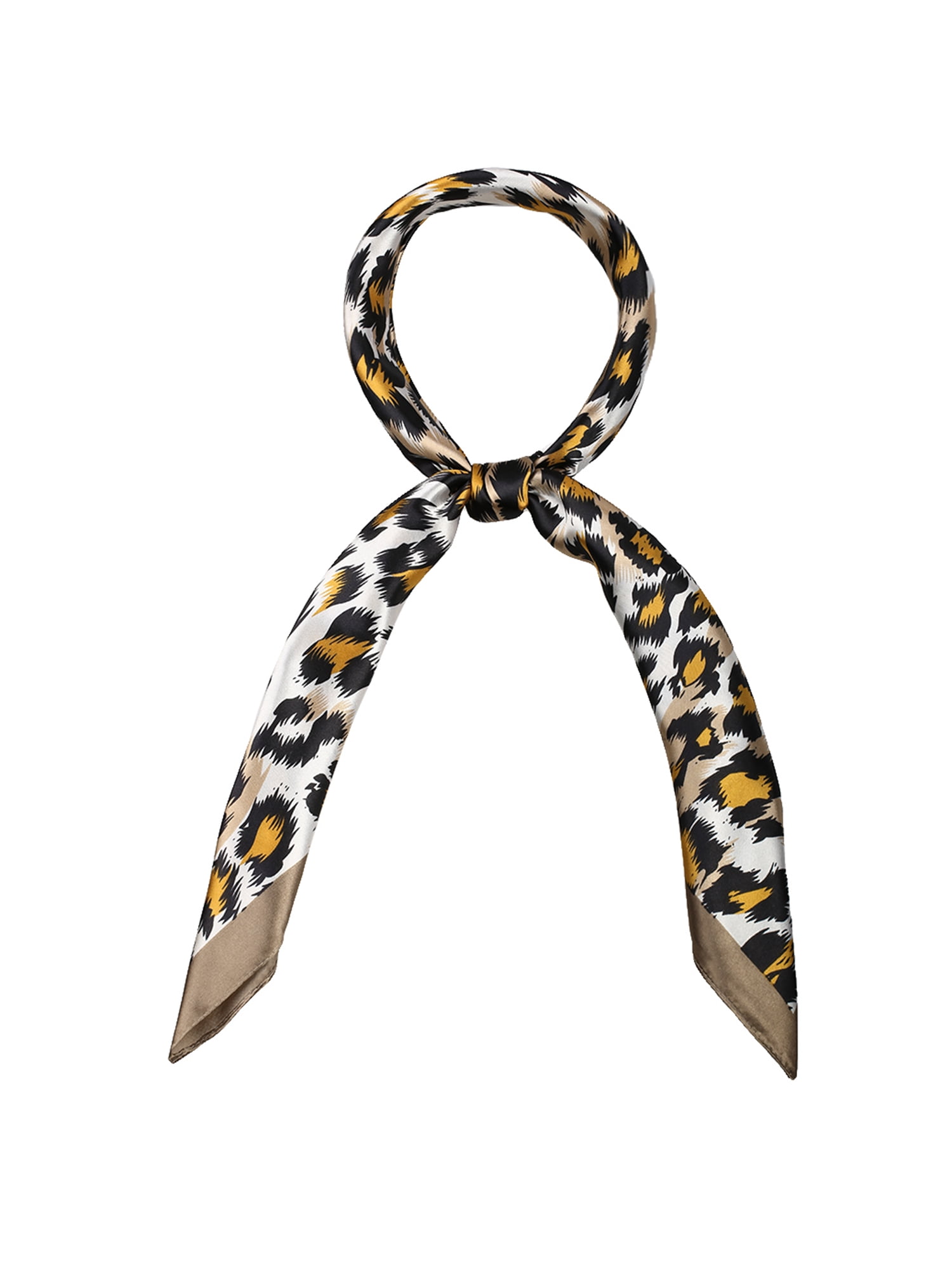 INSPIRE CHIC Women's Leopard Print Square Kerchief Head Scarf ...