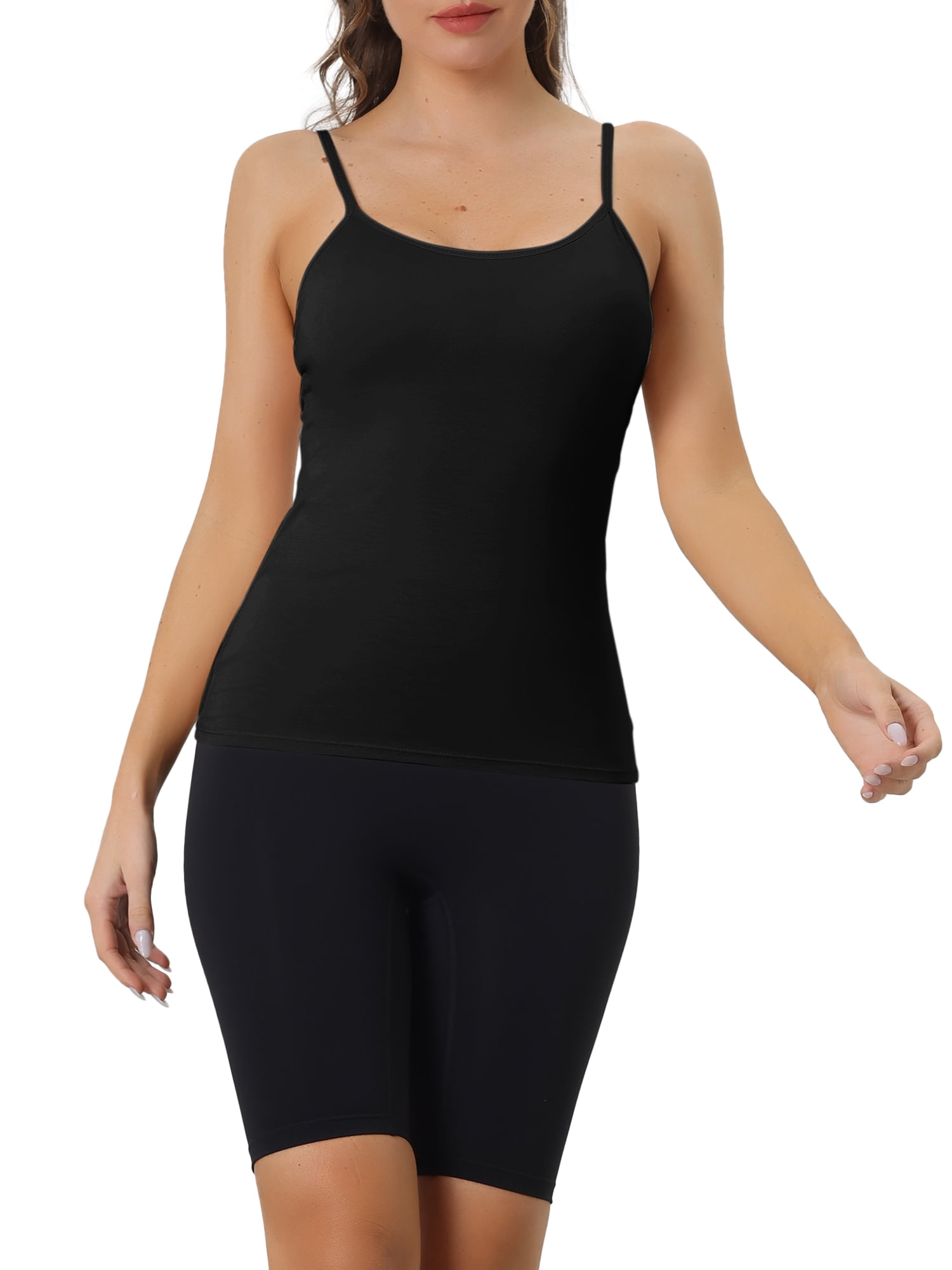 INSPIRE CHIC Women's Camisole Built-in Bra Padded Adjustable Spaghetti ...