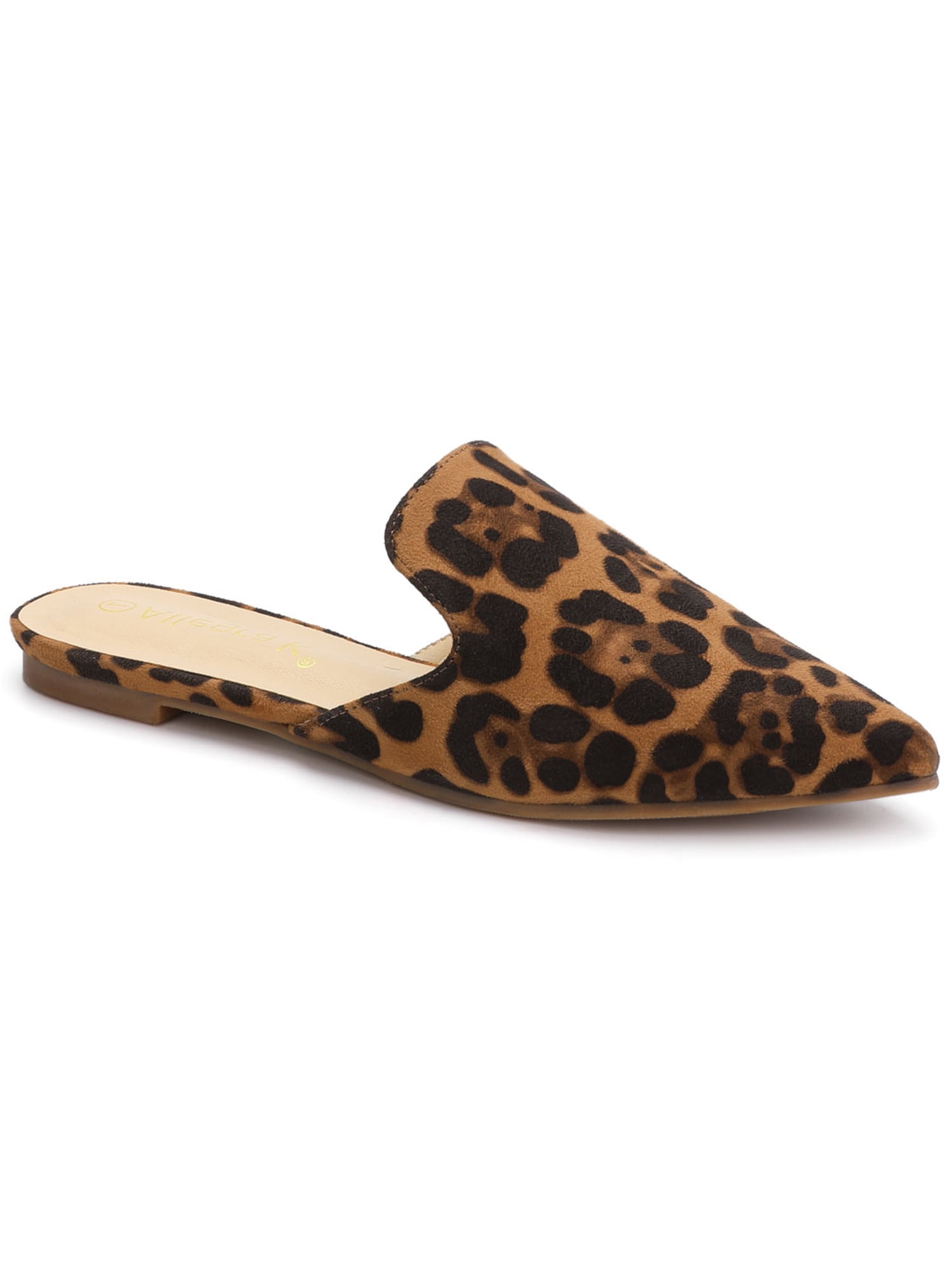 Allegra K Women's Casual Pointy Toe Flat Slides Mules Shoes - Walmart.com