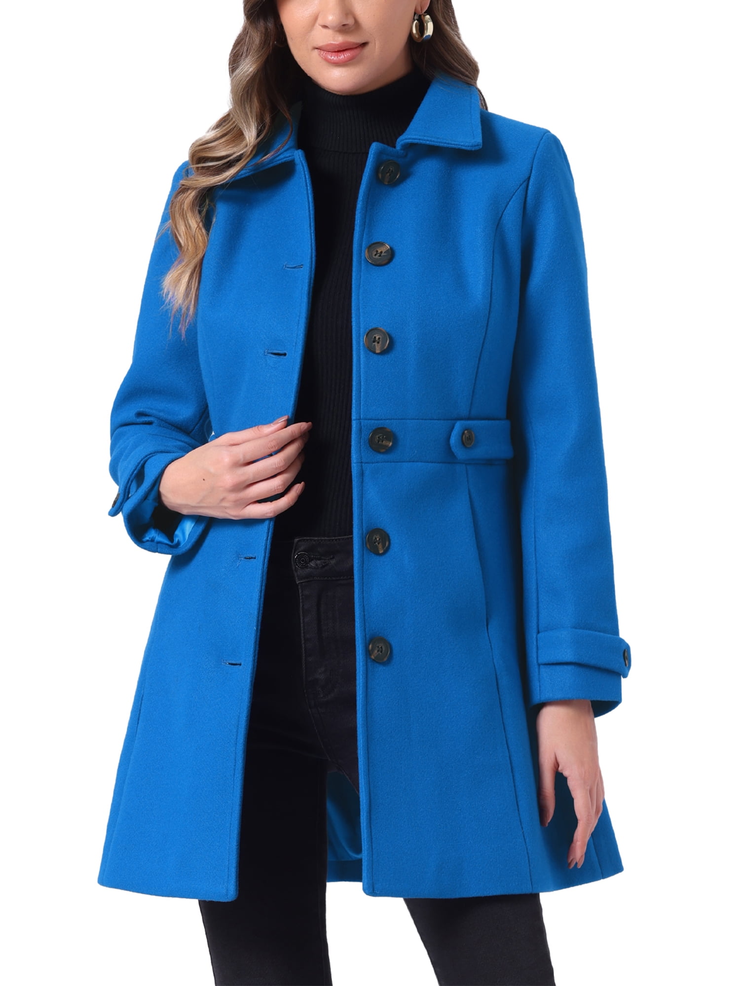 INSPIRE CHIC Women's Classic Single Breasted Winter Long Trenchcoat ...