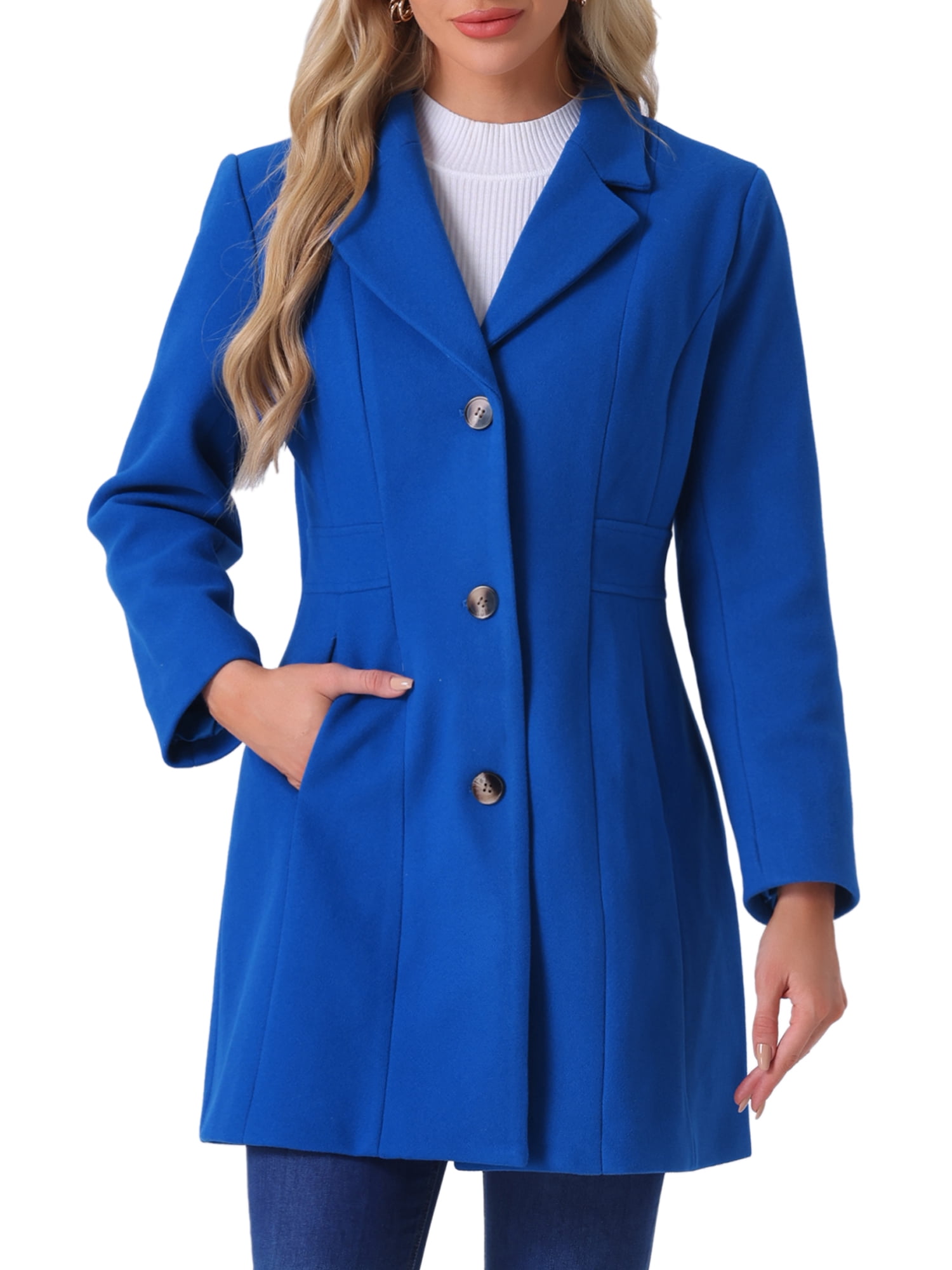 INSPIRE CHIC Women's Trench Coats Single Breasted Long Outerwear Winter ...