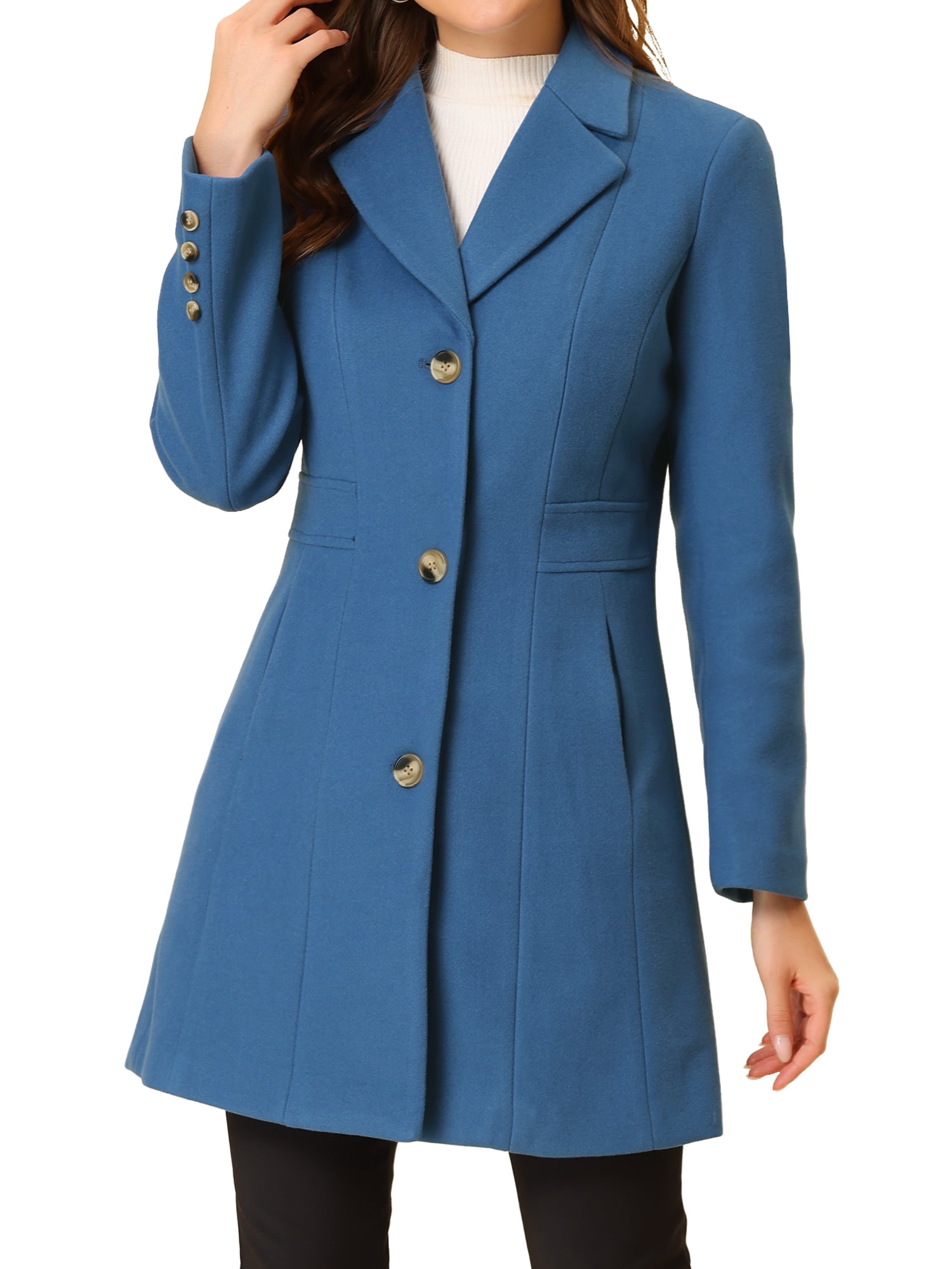 INSPIRE CHIC Women's Trench Coats Single Breasted Long Outerwear Winter ...