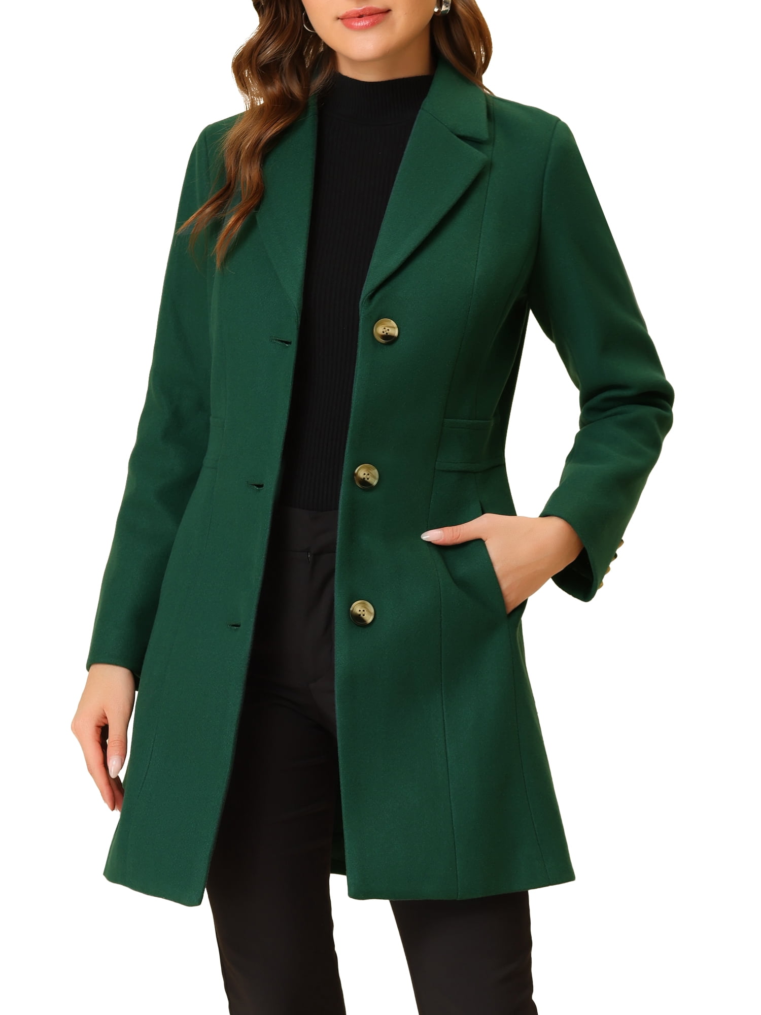 INSPIRE CHIC St. Patrick's Day Women's Coats Single Breasted Long ...