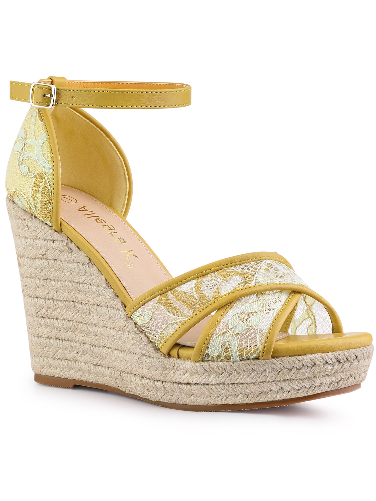 Allegra K Women's Espadrille Wedge Heel Wedge Sandals - Walmart.com