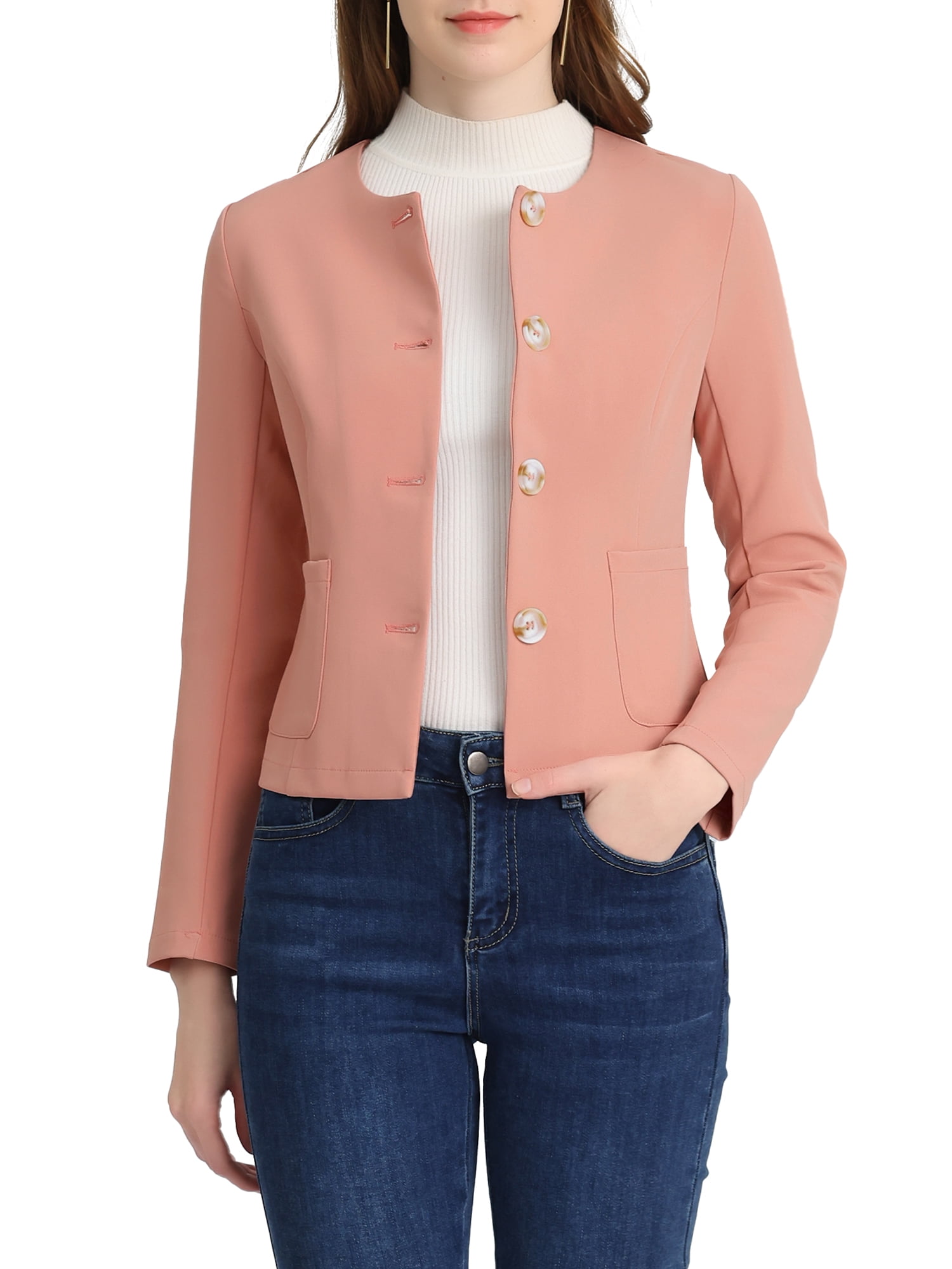 INSPIRE CHIC Women's Vintage Jacket Button Lightweight Short Jacket ...