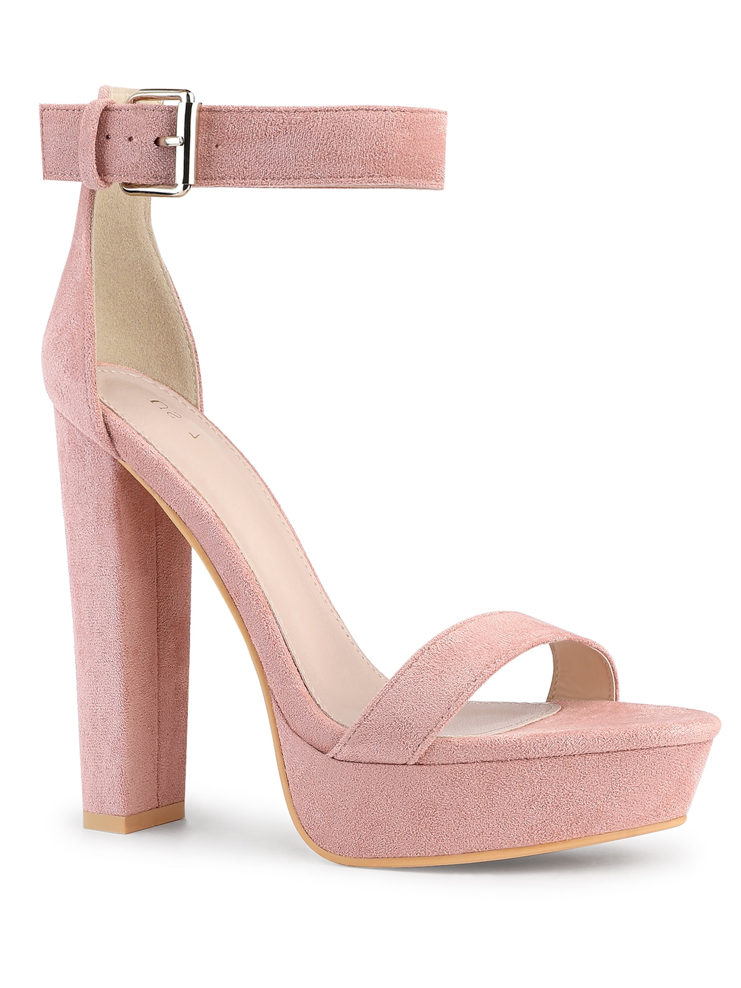 Allegra K Women's High Block Heel Ankle Strap Platform Sandals ...