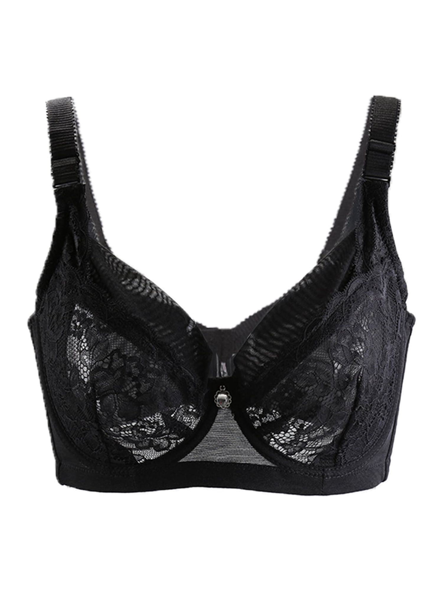 INSPIRE CHIC Women's Lace Semi Sheer Push up Non Padded Underwire Bra ...