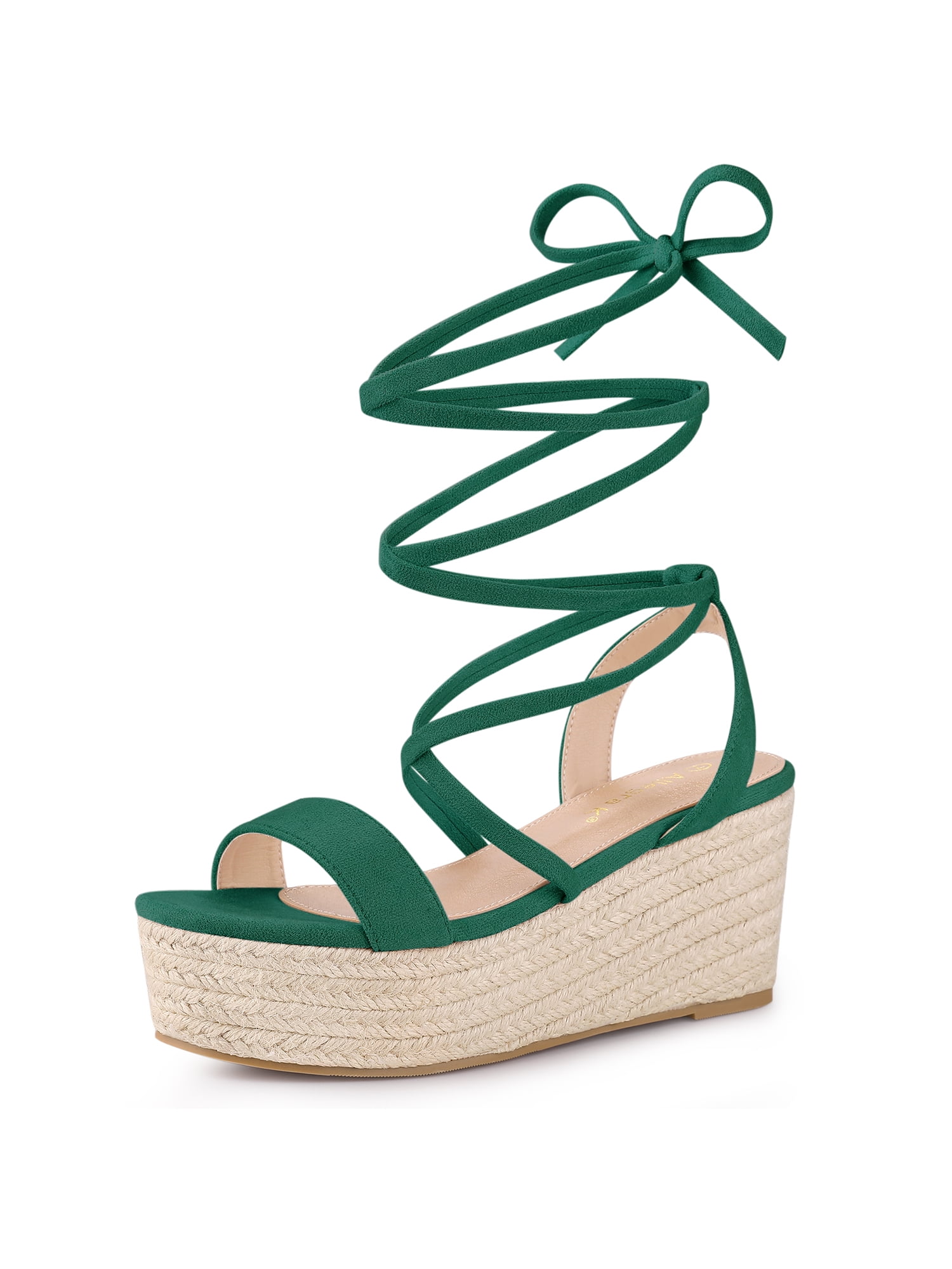 BLISSFUL STEP Mother's Day Women's Lace Up Wedge Heel Platform ...