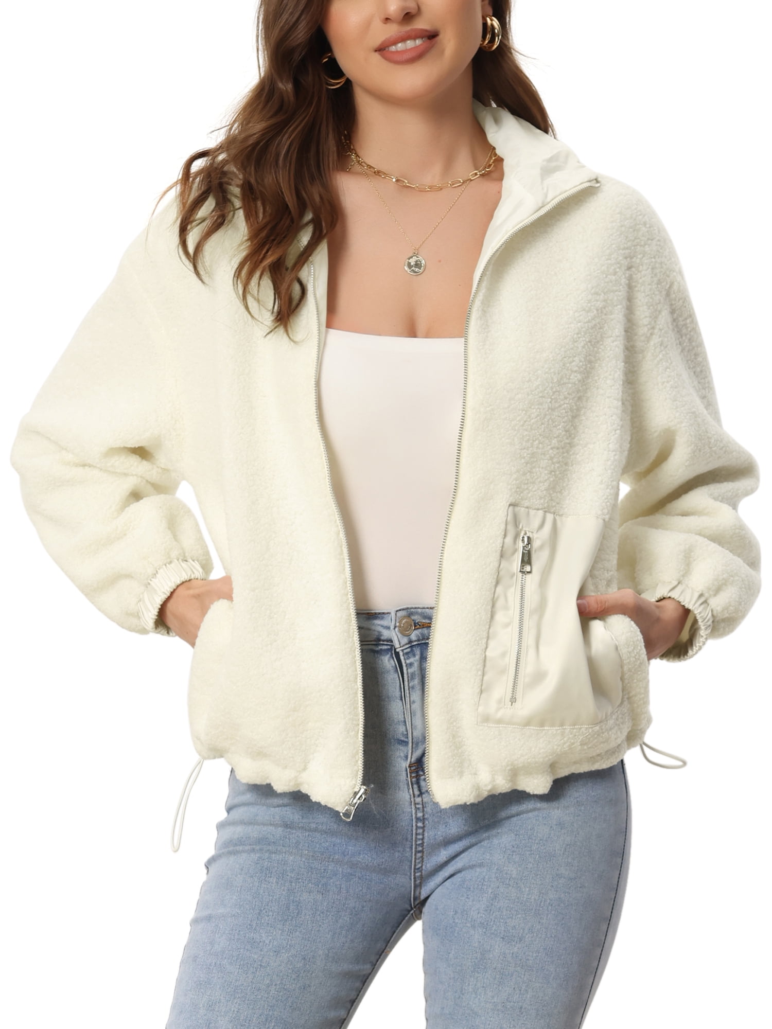 Allegra K Women's Heavy Thick Long Sleeve Cardigan, Warm Fuzzy Fleece ...