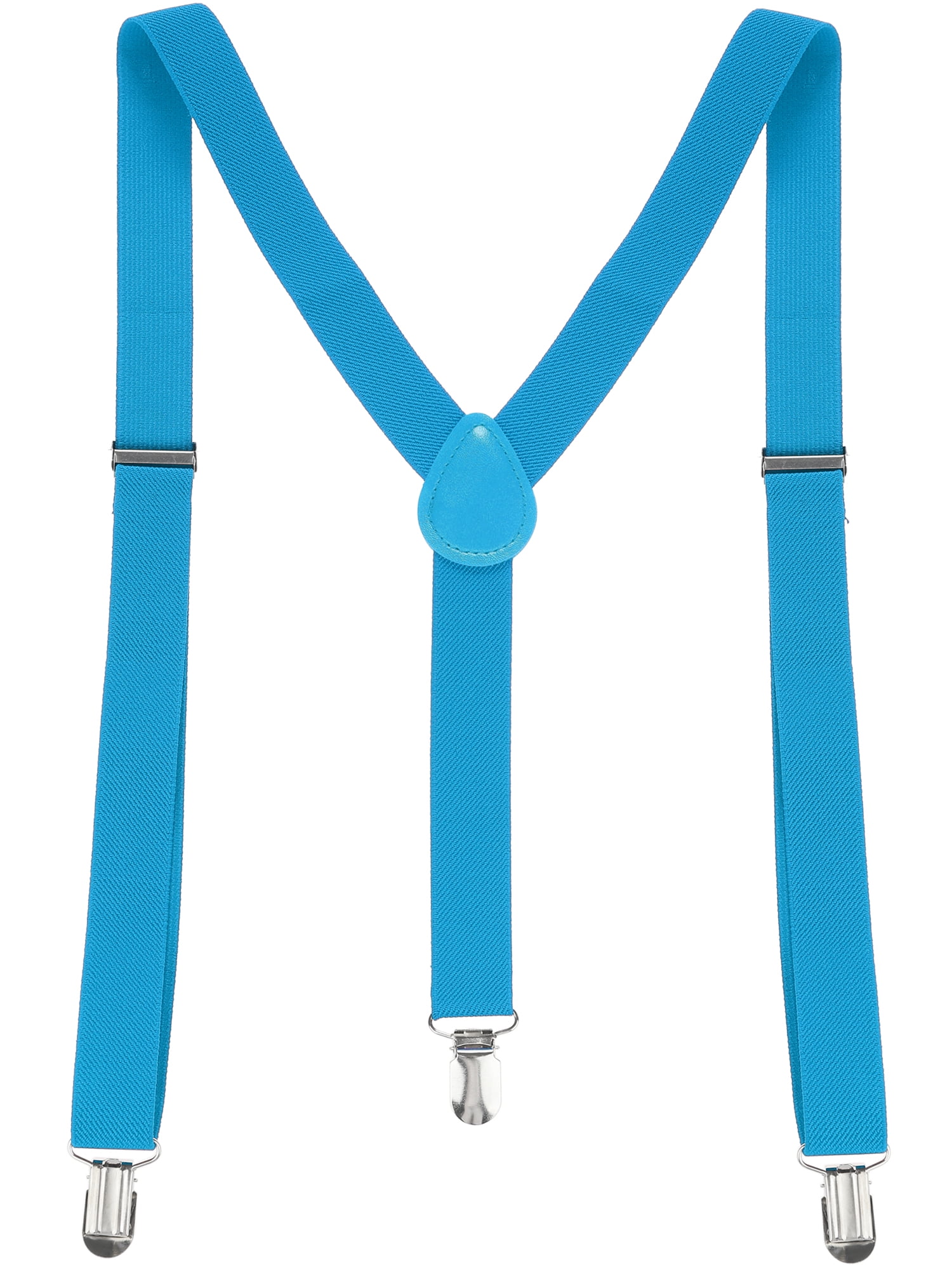 Allegra K Women's Metal Clamp Adjustable Y Shaped Suspender Braces Blue ...