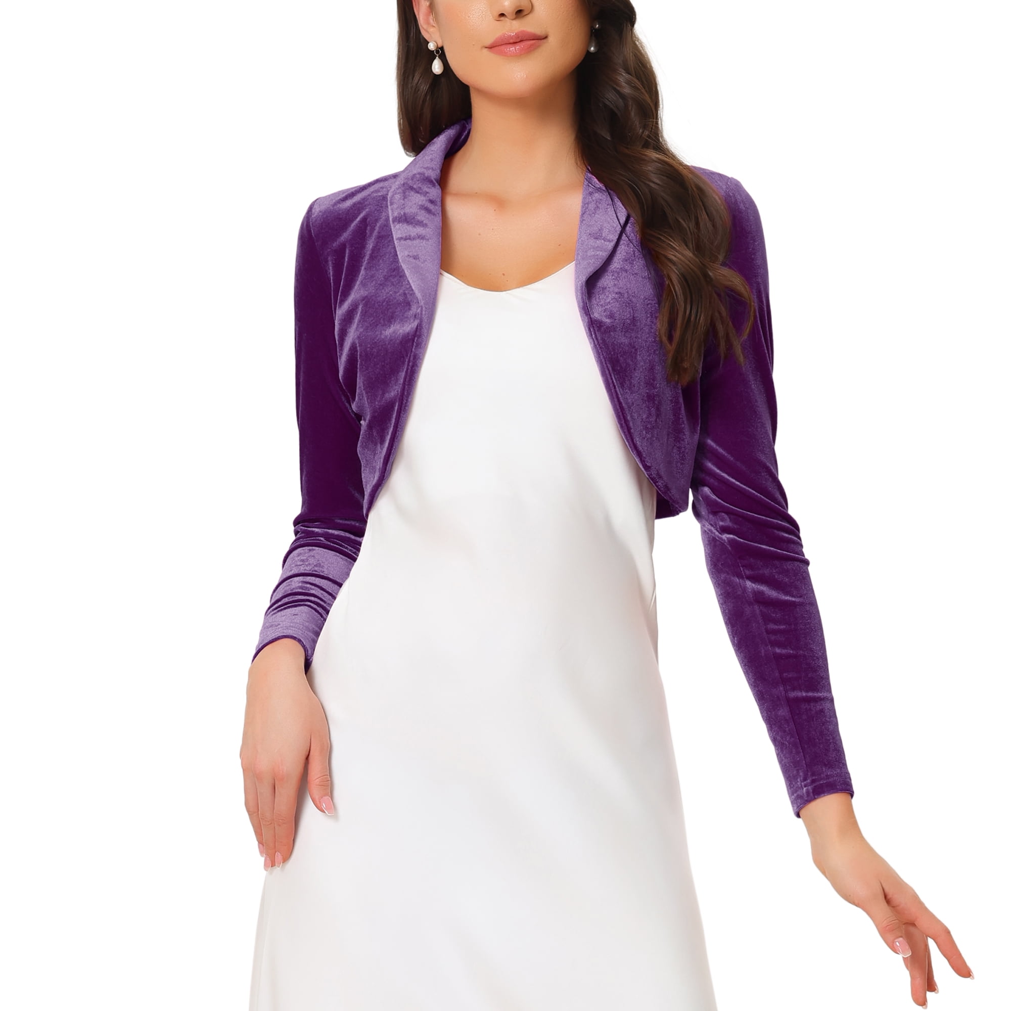 INSPIRE CHIC Women's Open Front Long Sleeve Lapel Collar Open Front ...