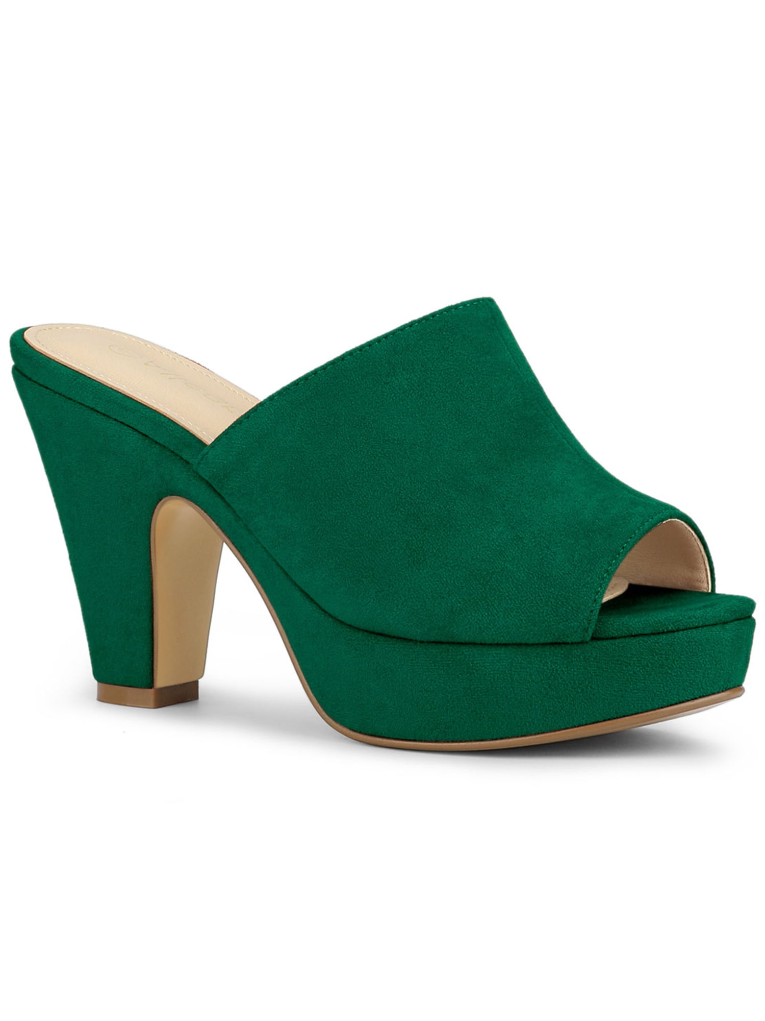 INSPIRE CHIC Women's Chunky Platform Open Toe Slides Block Heel Sandals ...