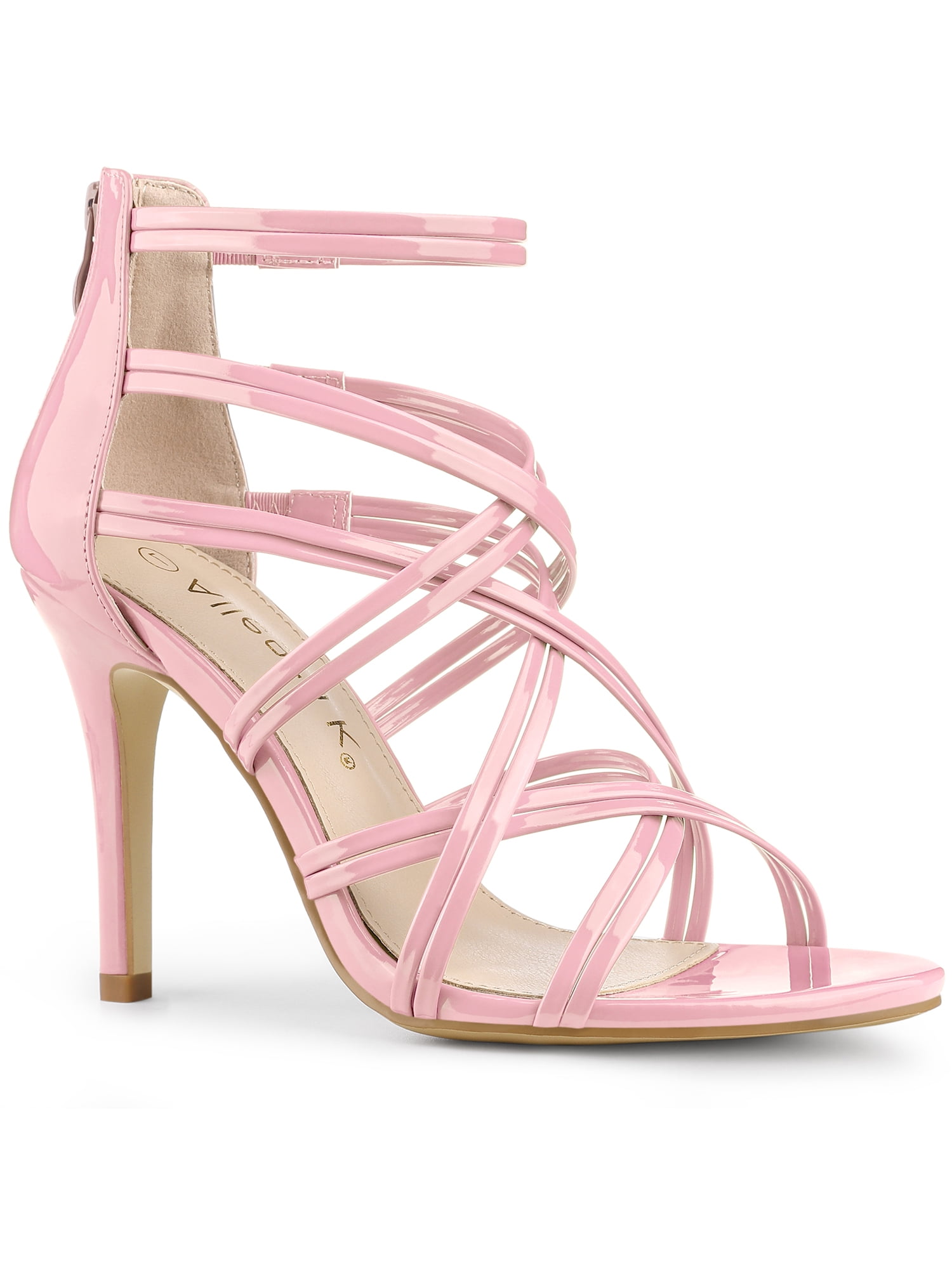 BLISSFUL STEP Outfit Women's Shoes Strappy Lace Up Open Toe Stiletto ...
