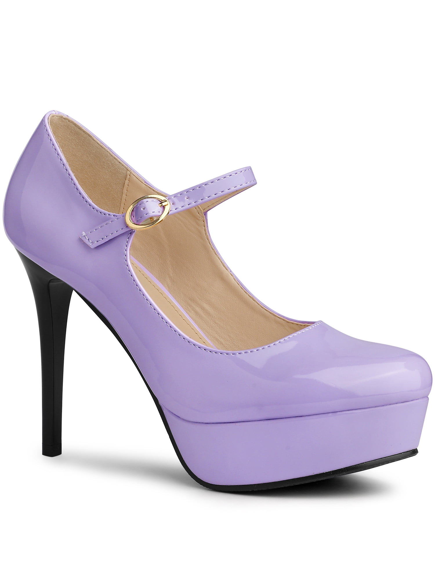 BLISSFUL STEP Women's Platform Ankle Strap Stiletto High Heel Pumps ...