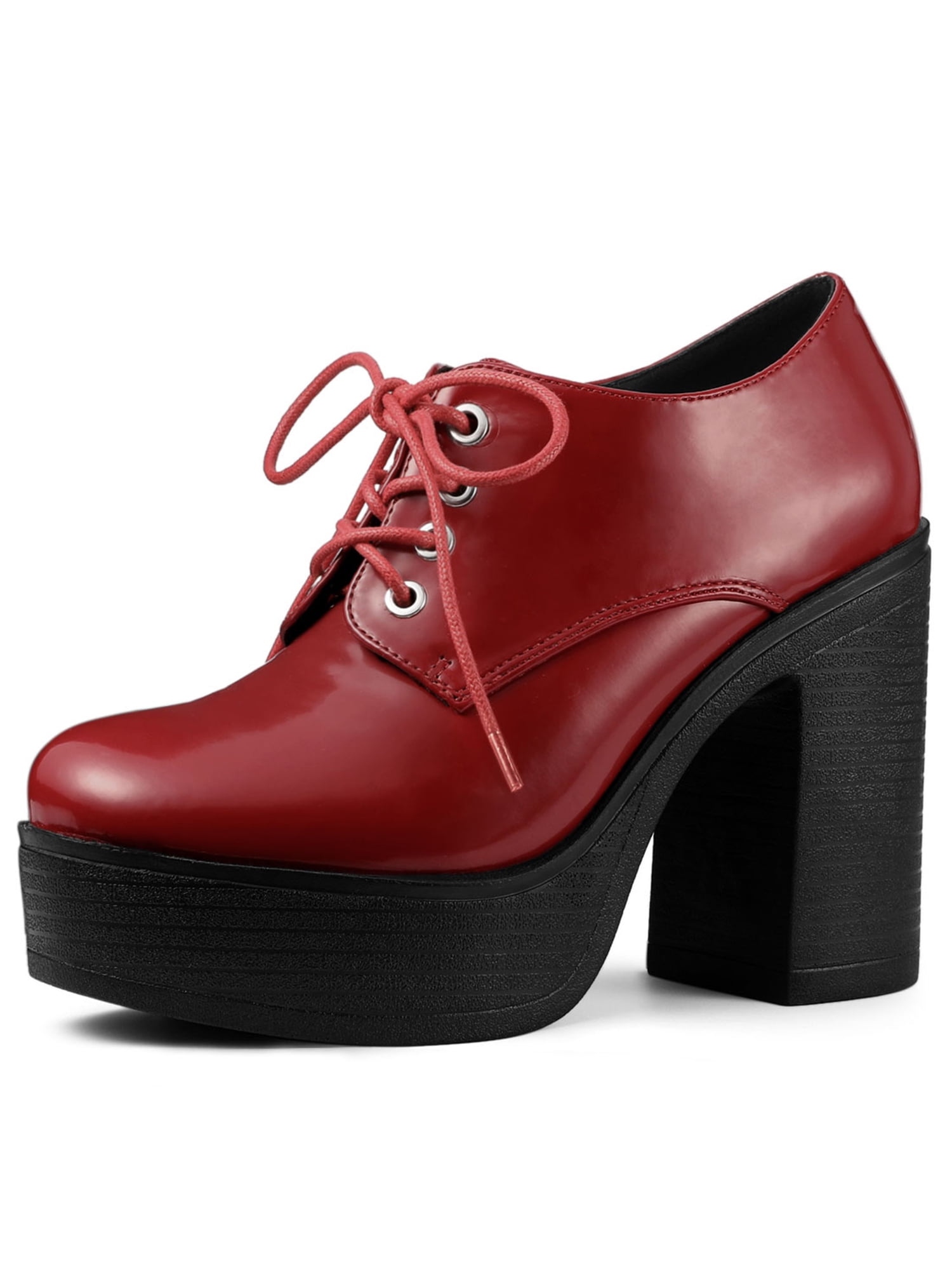 BLISSFUL STEP Women's Platform High Block Heel Boots - Walmart.com