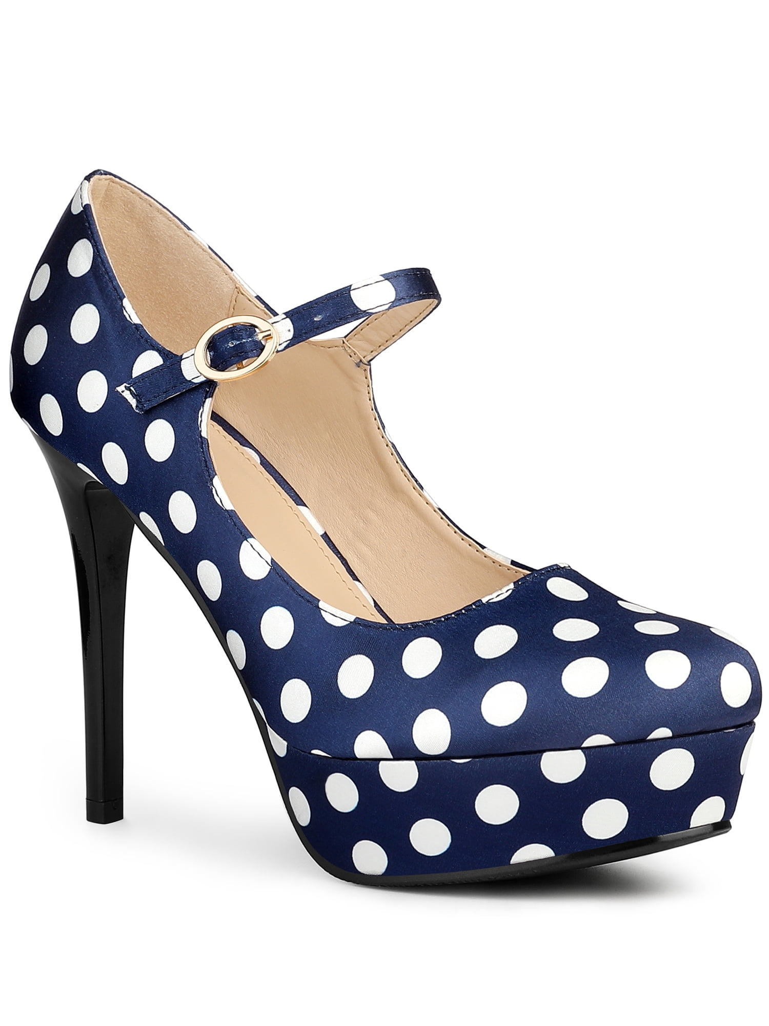 Allegra K Women's Polka Dots Platform Stiletto High Heel Pumps ...