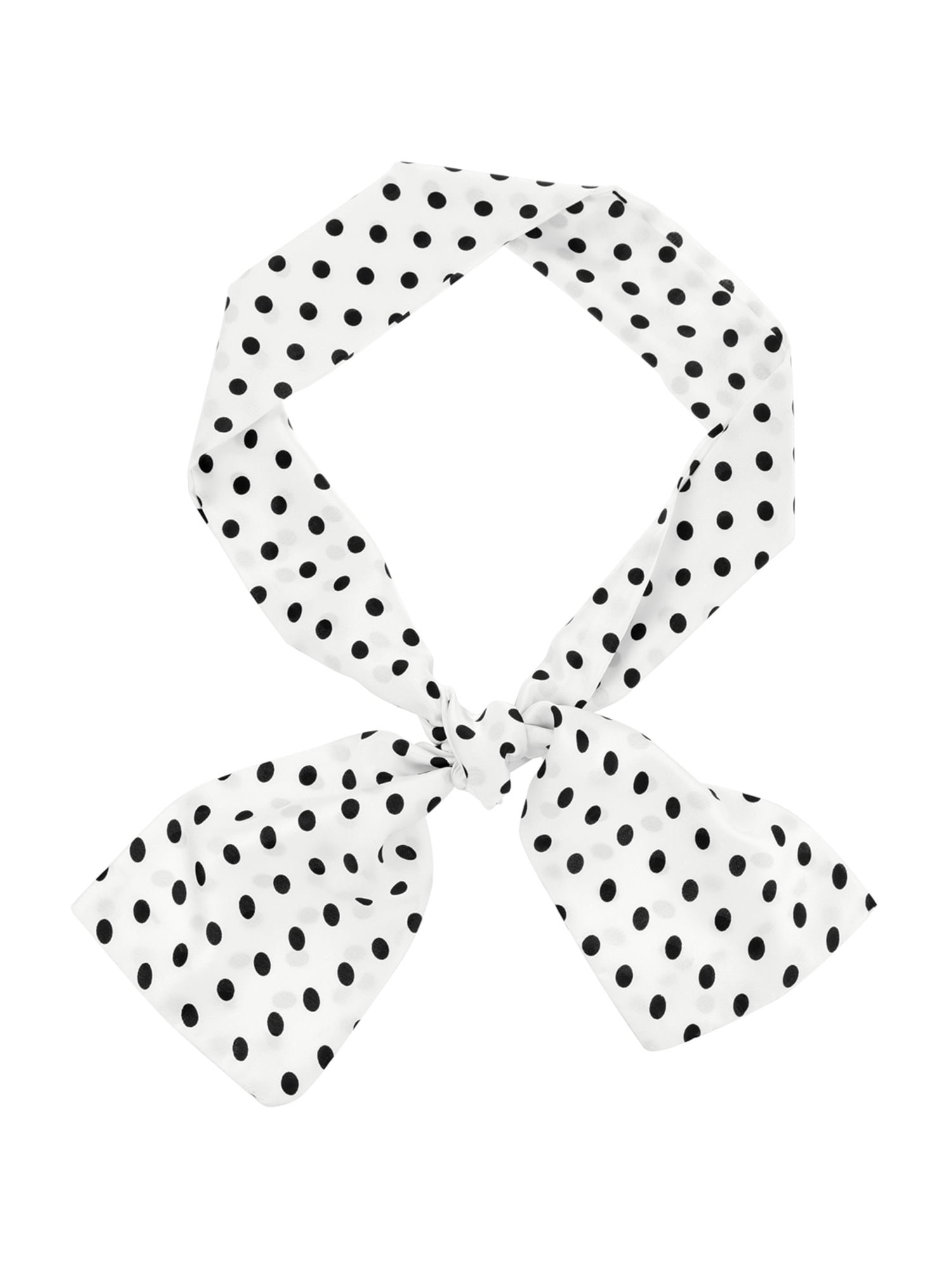 Allegra K Womens Polka Dots Skinny Scarf Head Neck Wrap Neckerchief