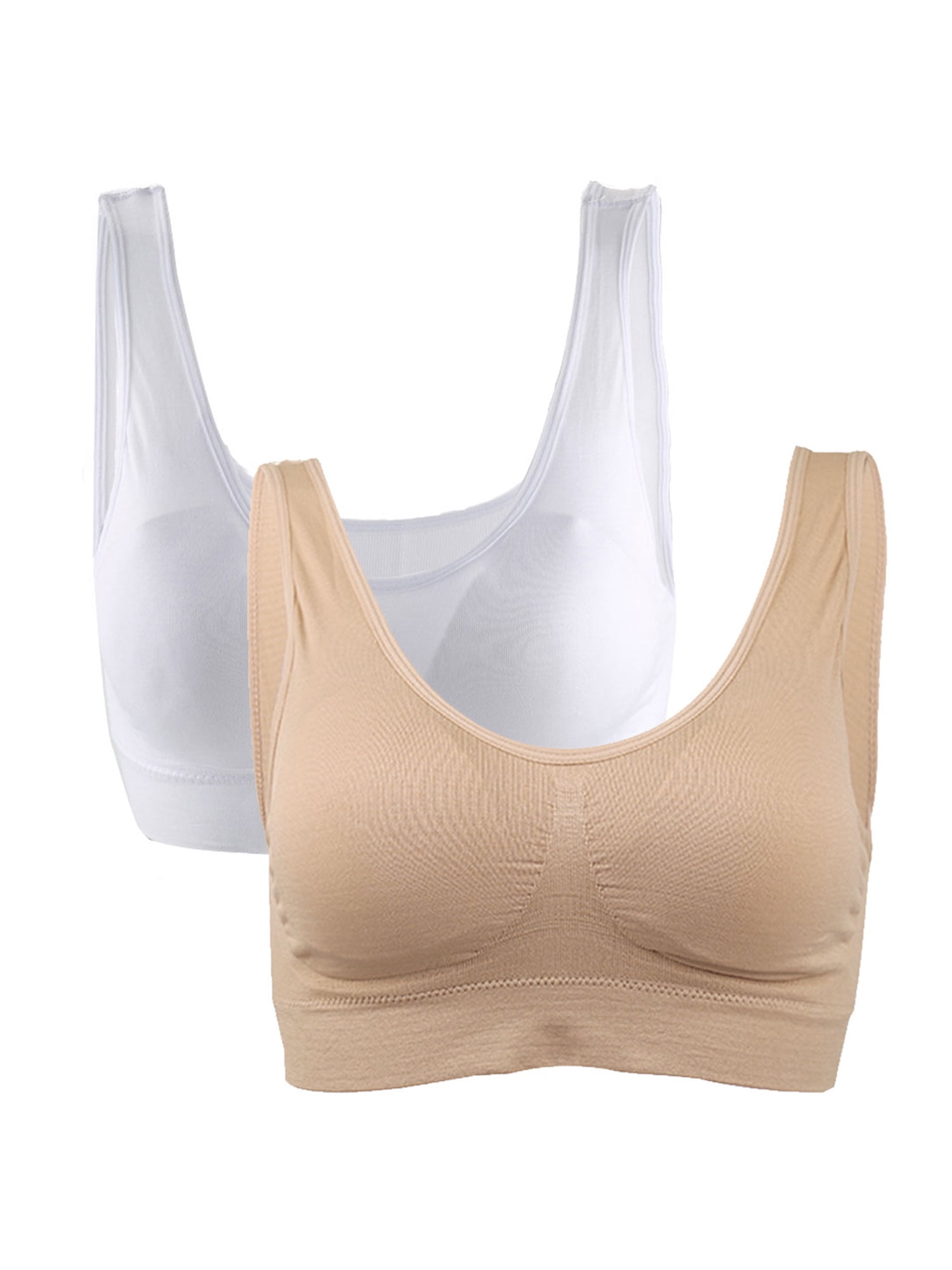 INSPIRE CHIC Women's Removable Pads Seamless Wirefree Sleep Vest Tops ...