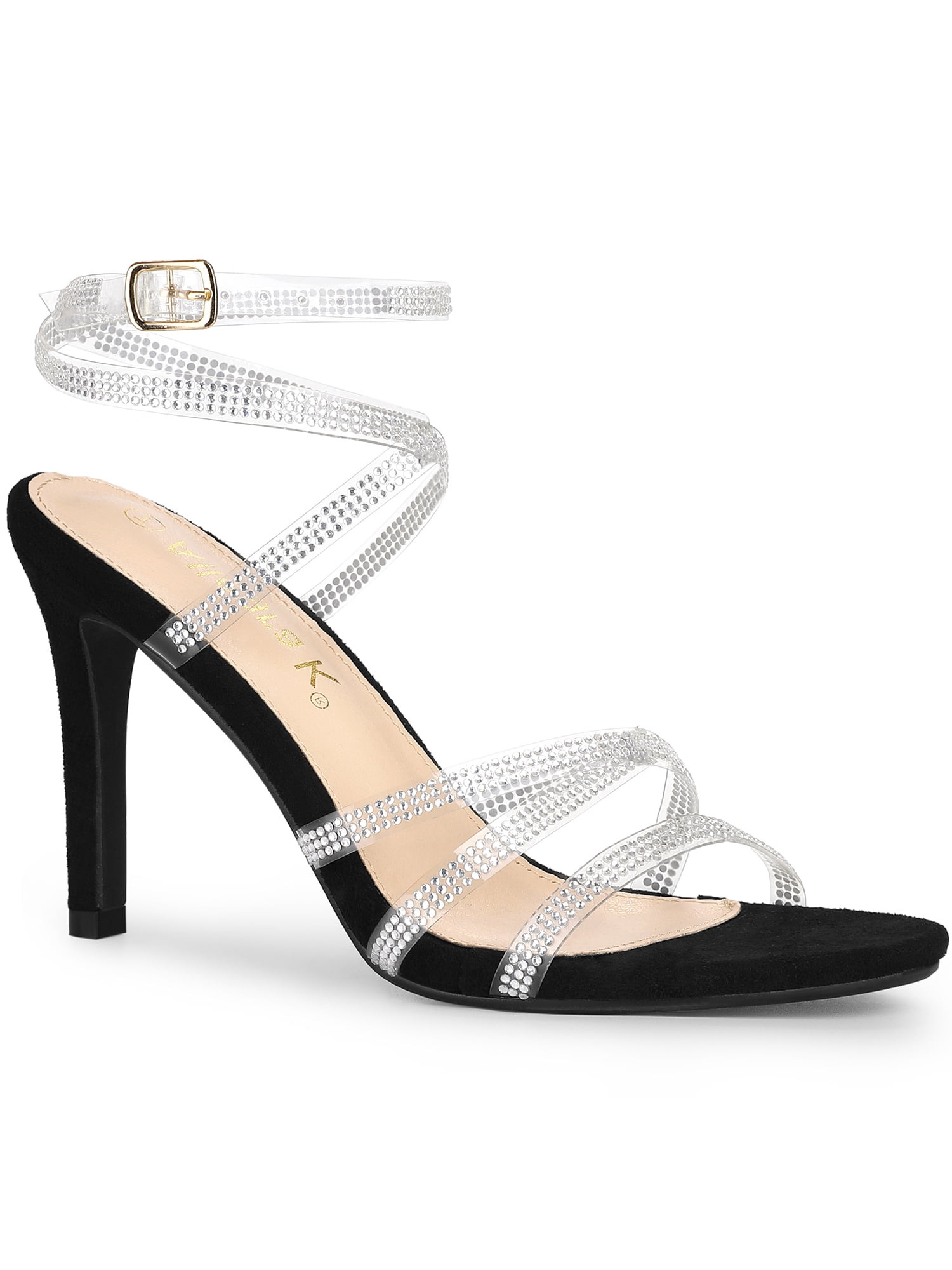 Allegra K Women's Rhiness Strappy Stiletto Heels Sandals - Walmart.com