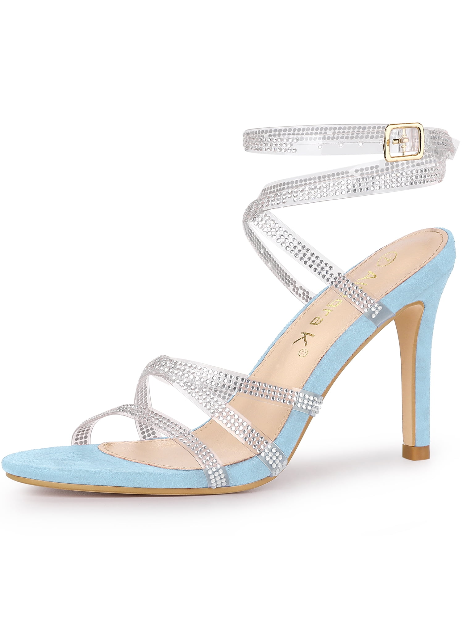 Allegra K Women's Rhiness Strappy Stiletto Heels Sandals - Walmart.com