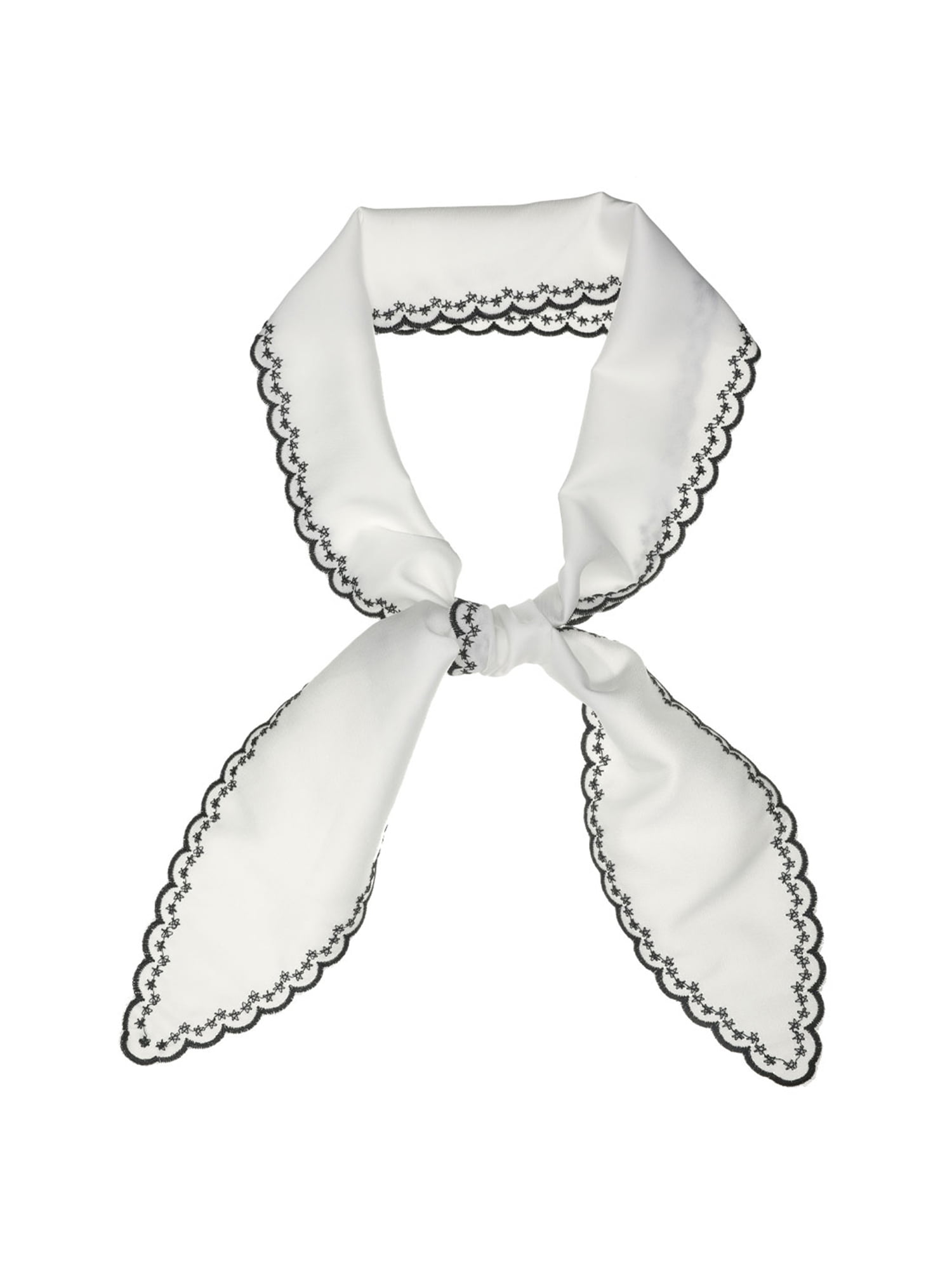 Allegra K Women's Ribbon Scarf Lace Embroidery Skinny Neckerchief Long ...