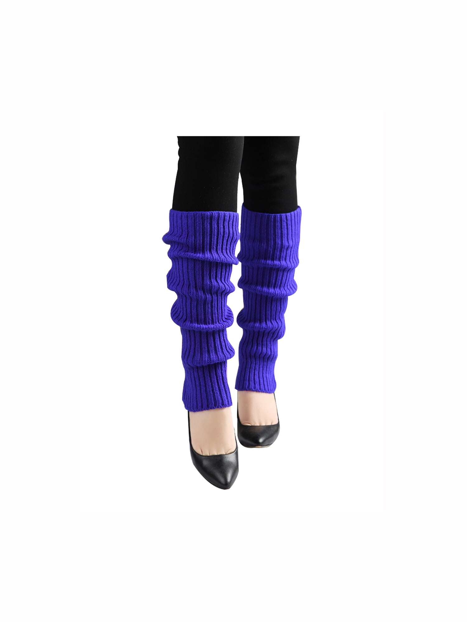 Allegra K Women's Ruffled Cuff Over Knee Length Ribbed Knitted Leg ...