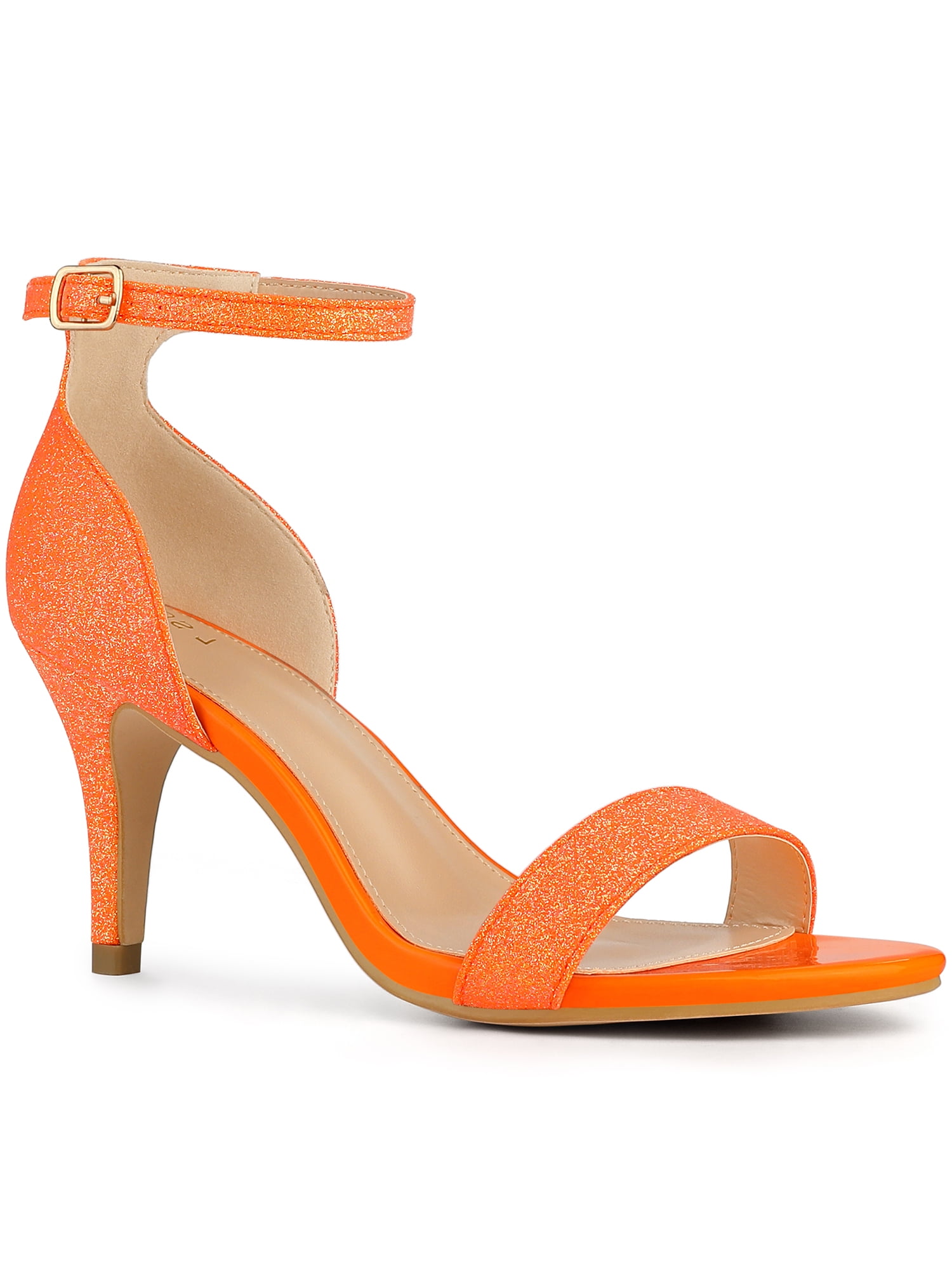 Allegra K Women's Glitter Strap Stiletto Heel Sandals - Walmart.com