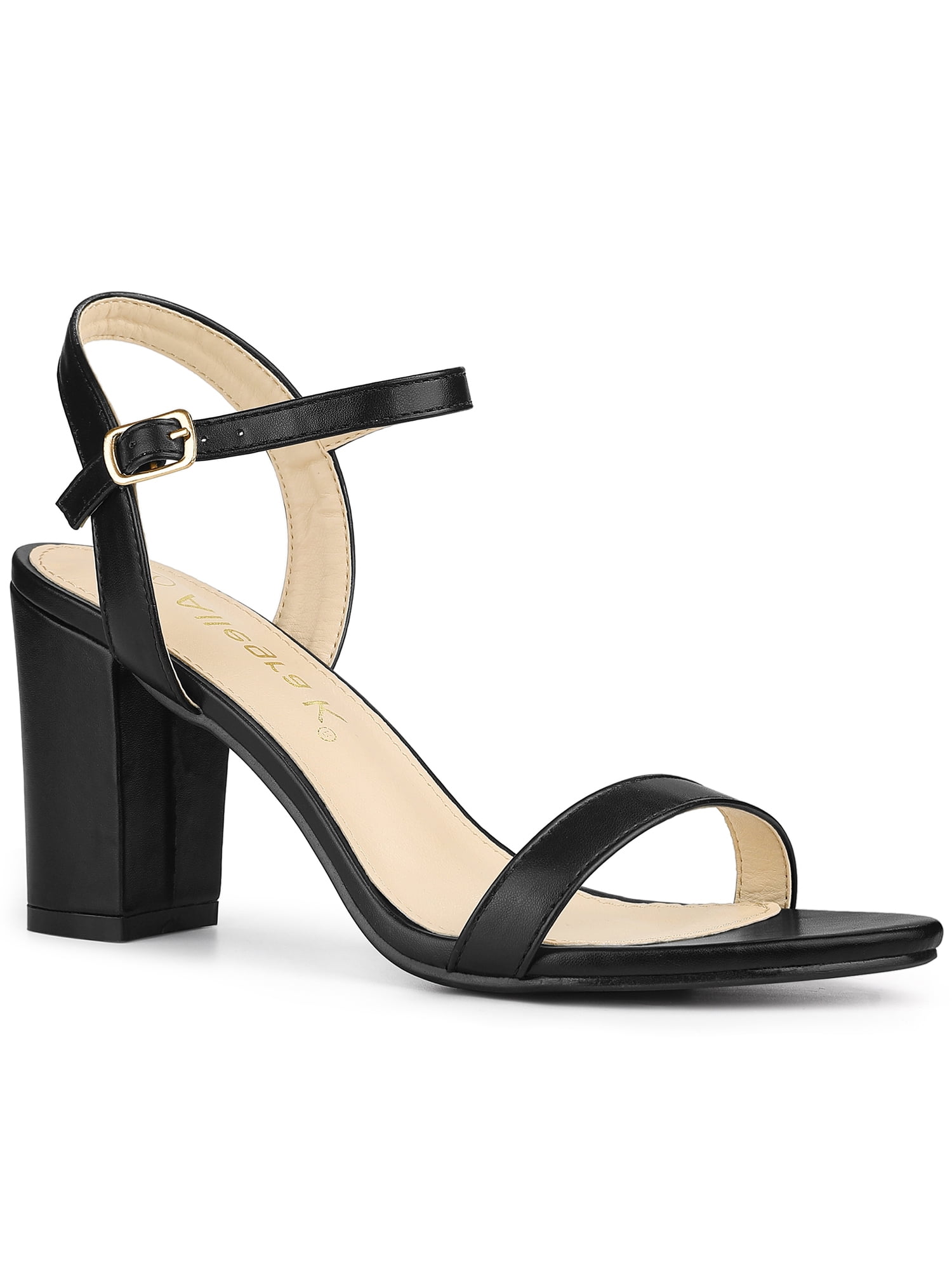 Allegra K Women's Slingback Chunky High Heels Sandals - Walmart.com
