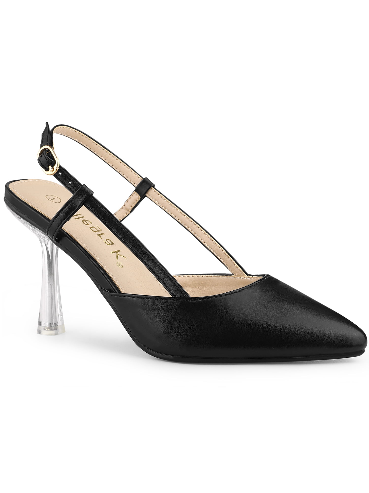 Allegra K Women's Slingback Pointy Stiletto Heels Mules - Walmart.com