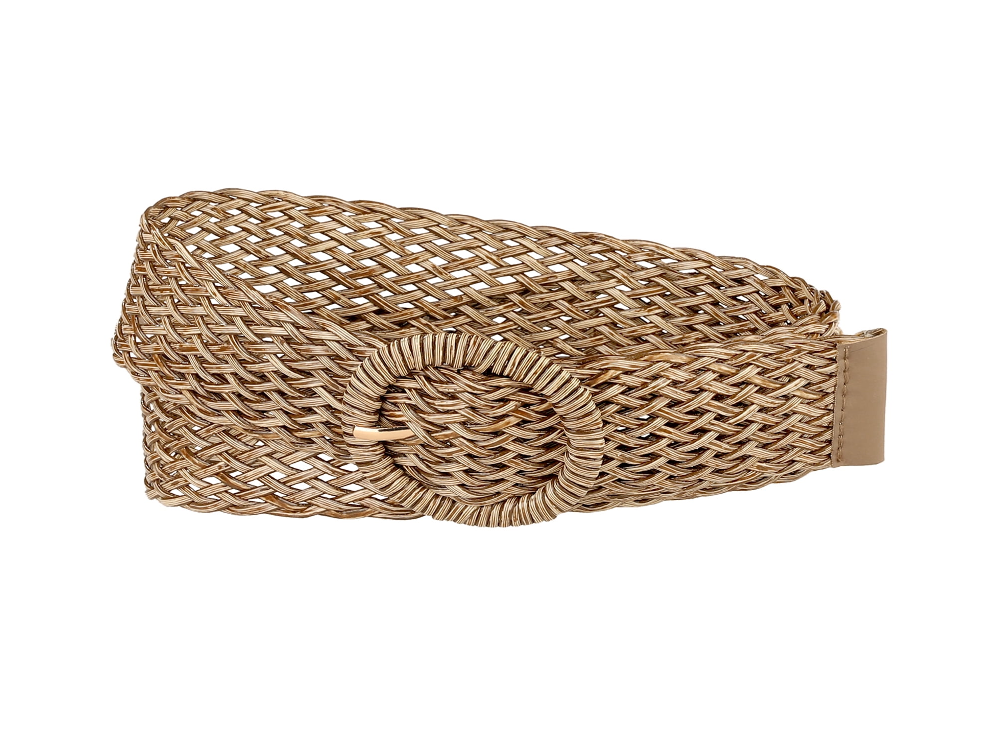 INSPIRE CHIC Women's Solid Color Round Metal Buckle Skinny Waist Belts ...