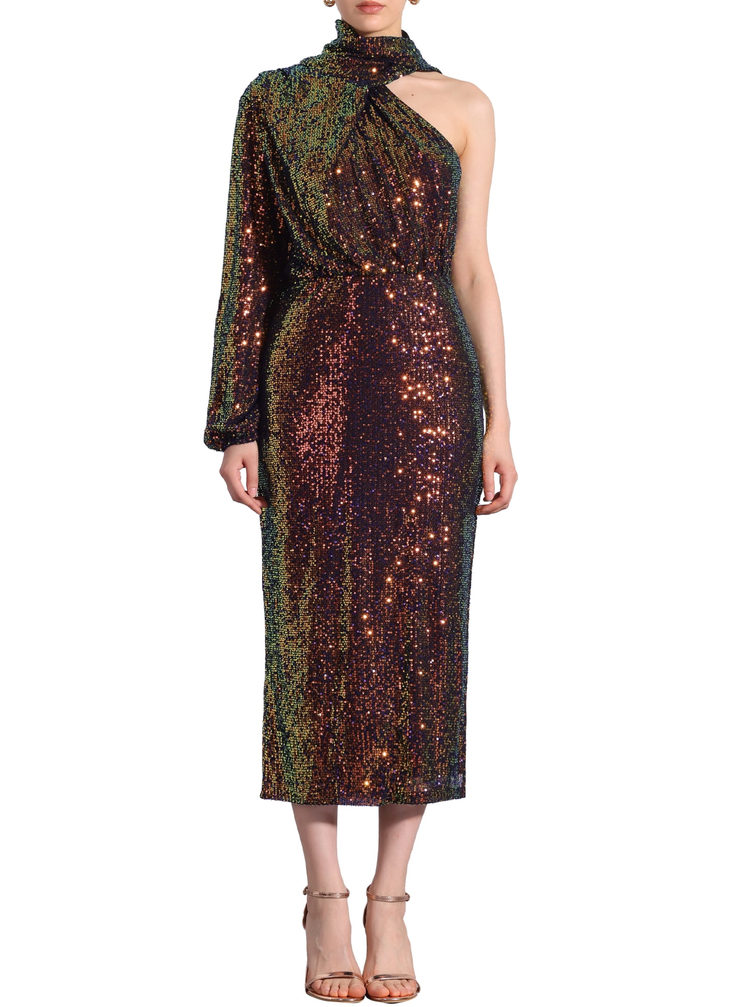 INSPIRE CHIC Women's Sequin Long Sleeve Sparkly Cocktail Party One ...