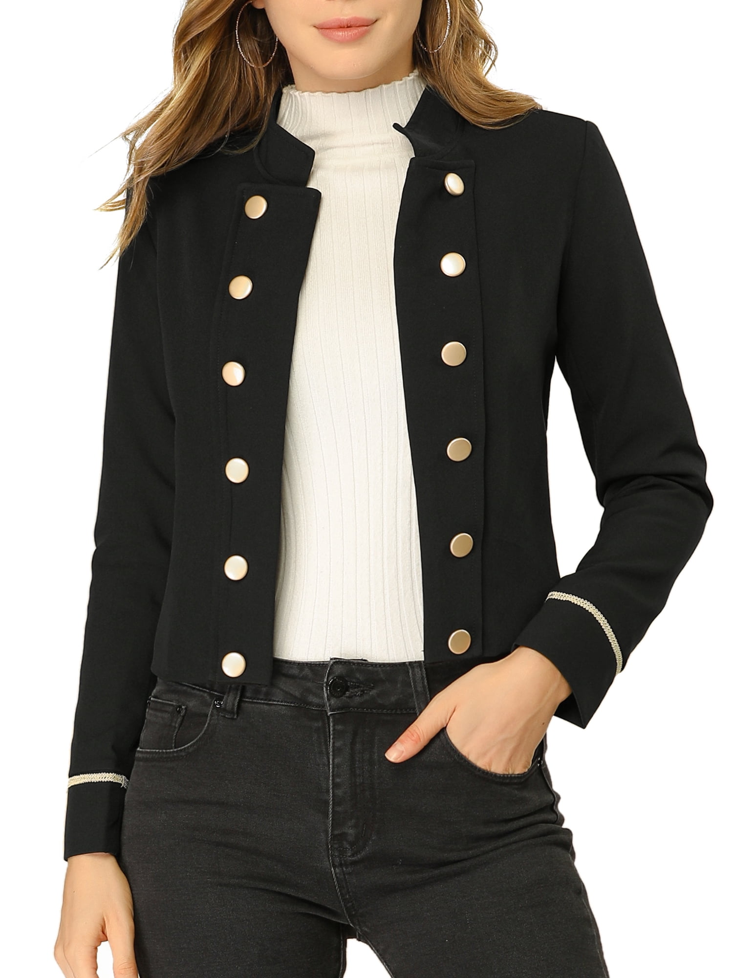 INSPIRE CHIC Women's Vintage Steampunk Jacket 1960s Open Front Button ...