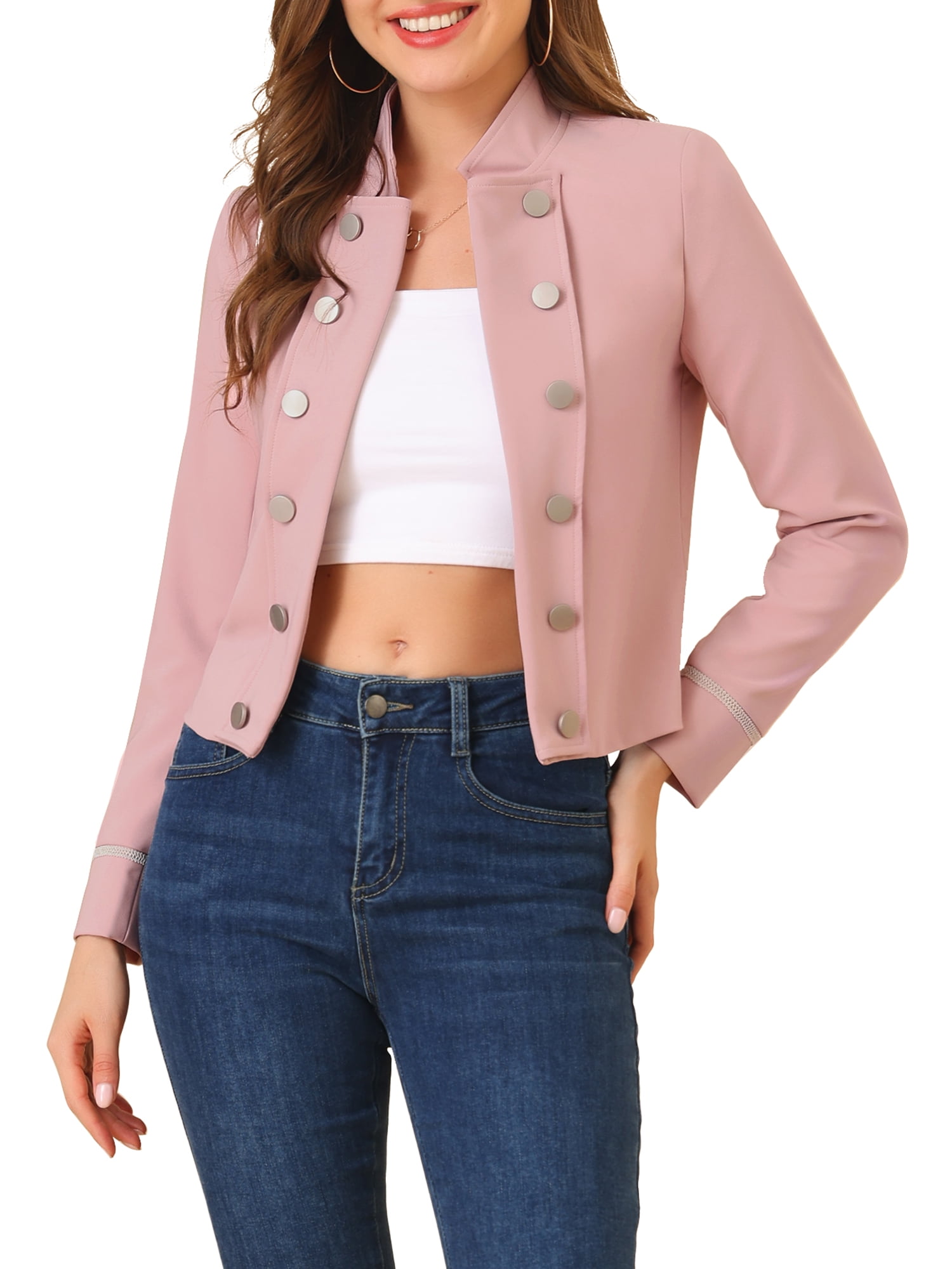 INSPIRE CHIC Women's Vintage Steampunk Jacket 1960s Open Front Button ...