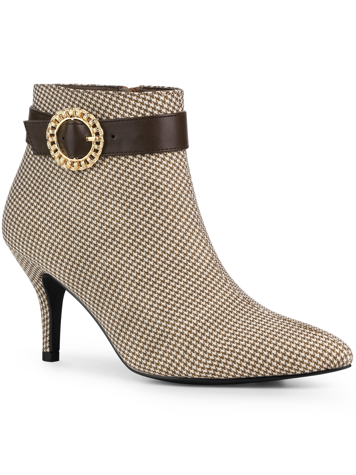 BLISSFUL STEP Women's Stiletto High Heels Mesh Fabric Ankle Boots ...