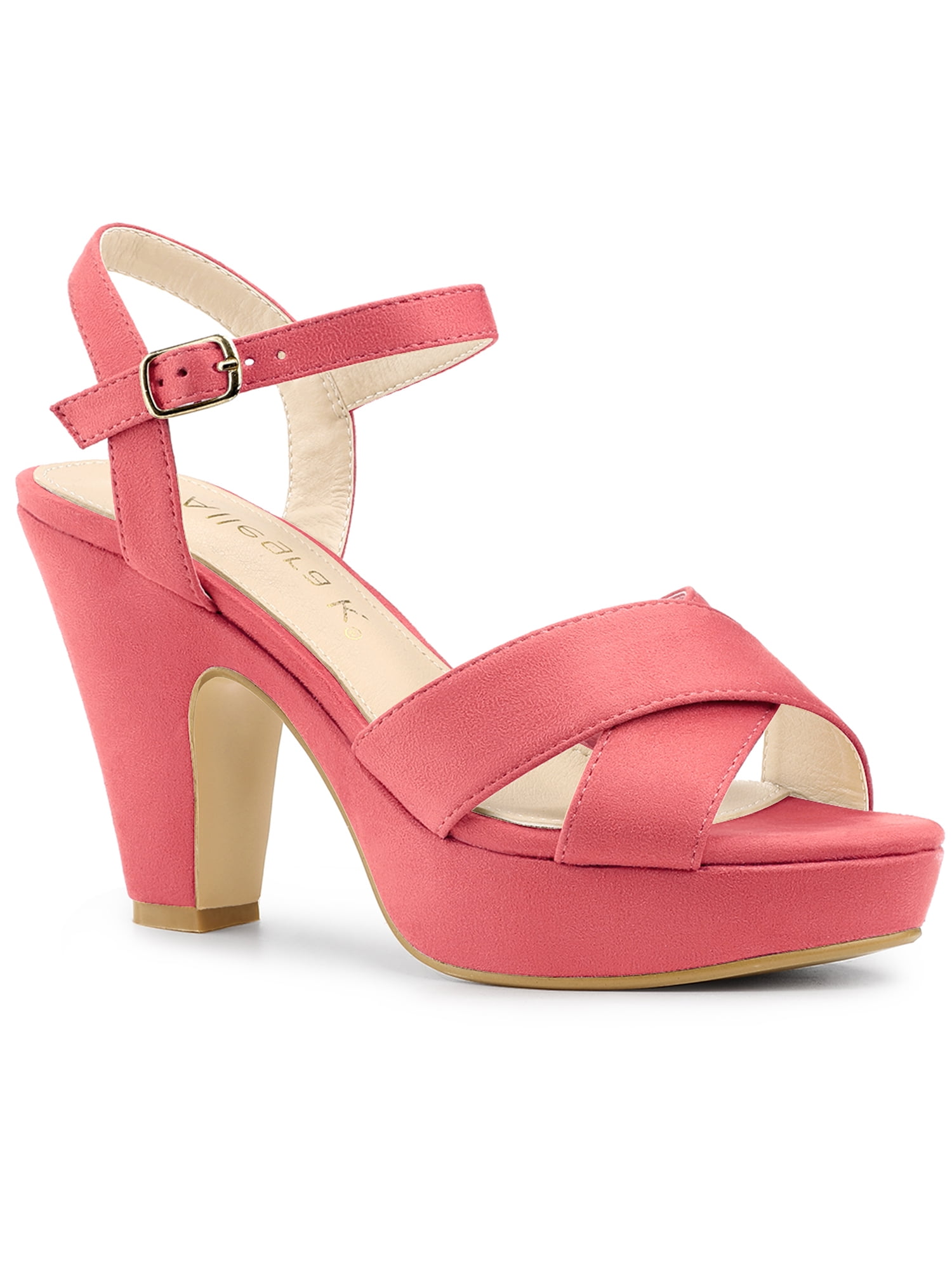 Allegra K Women's Strap Platform Chunky Heel Slingback Sandals ...