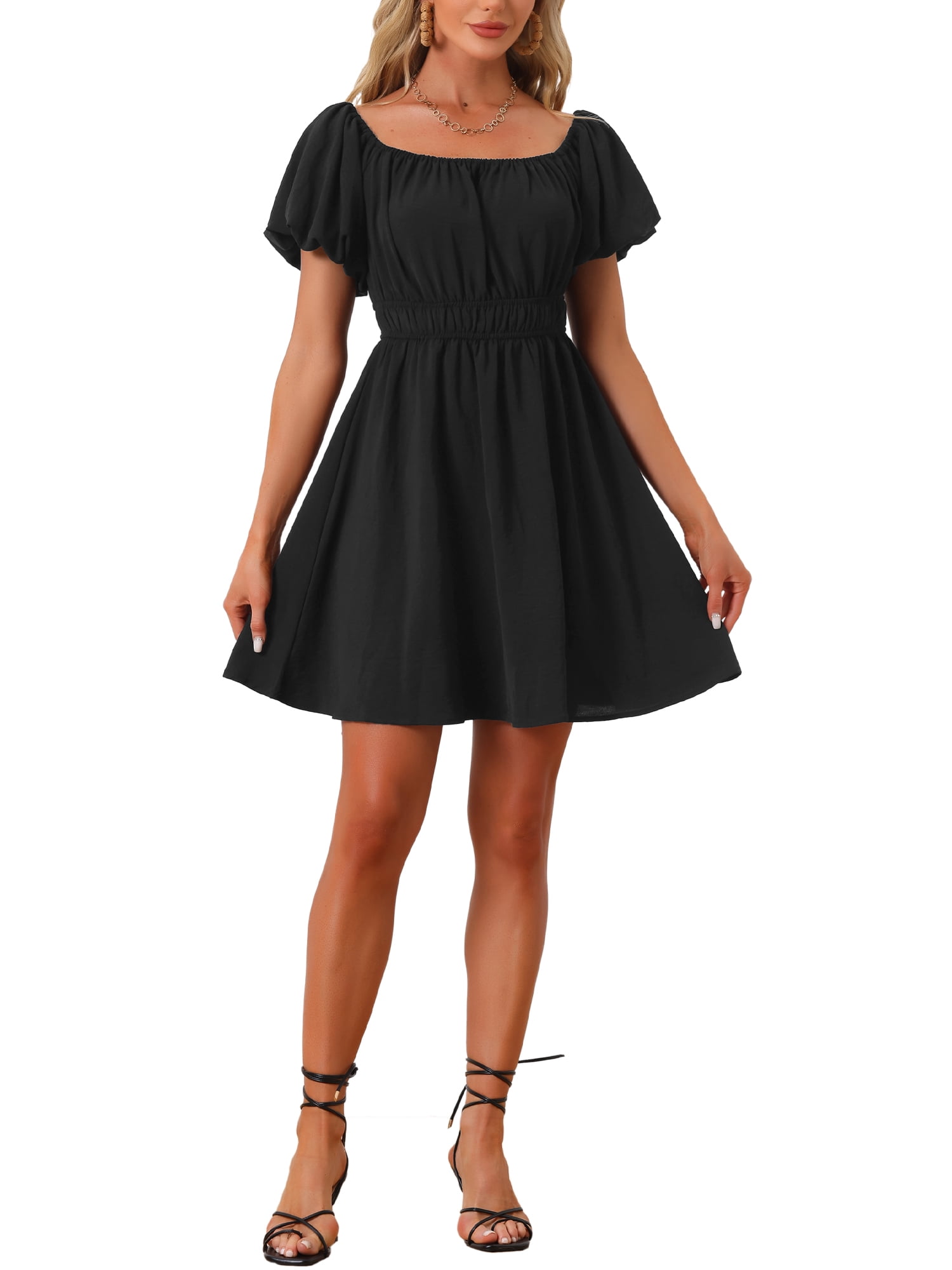 INSPIRE CHIC Women's Summer Off the Shoulder Puff Short Sleeve ...