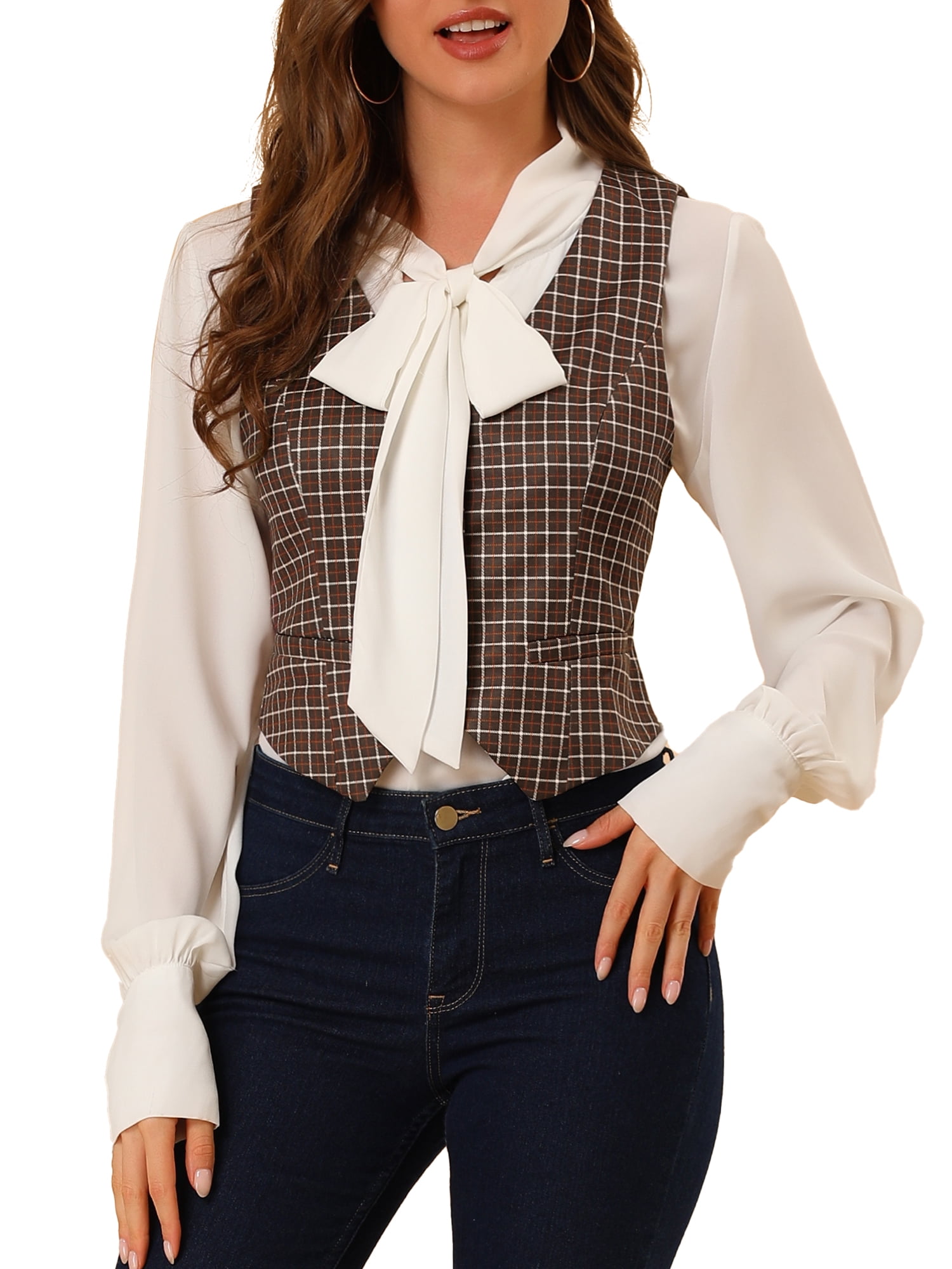 INSPIRE CHIC Women's V Neck Cinched Waist Button Asymmetric Stretchy ...