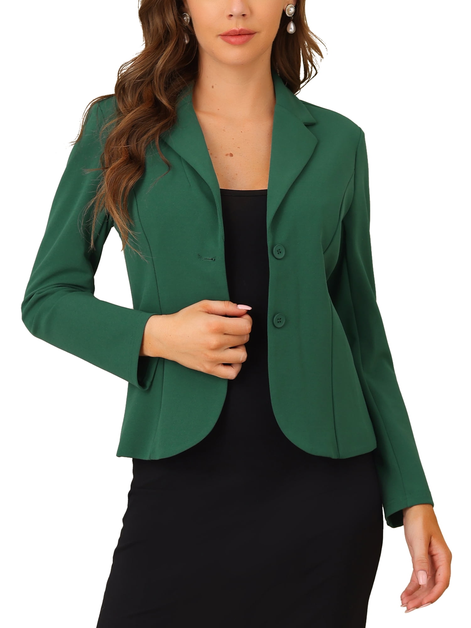 Allegra K Women's Valentine's Day Work Office Blazer Stretch Lapel ...