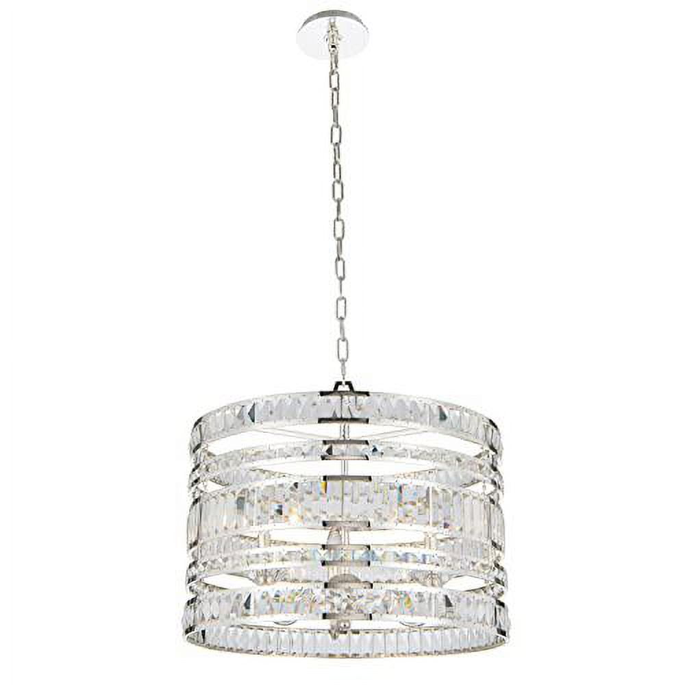 Allegri 037054-Fr001 Strato 3 Light 22" Wide Crystal Drum Chandelier - Silver - Walmart.com