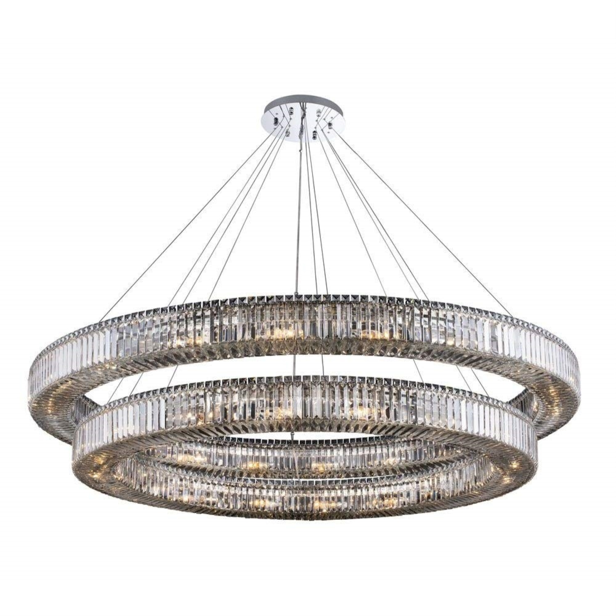 Allegri 11721 Rondelle 38 Light 72" Wide Crystal Ring Chandelier ...