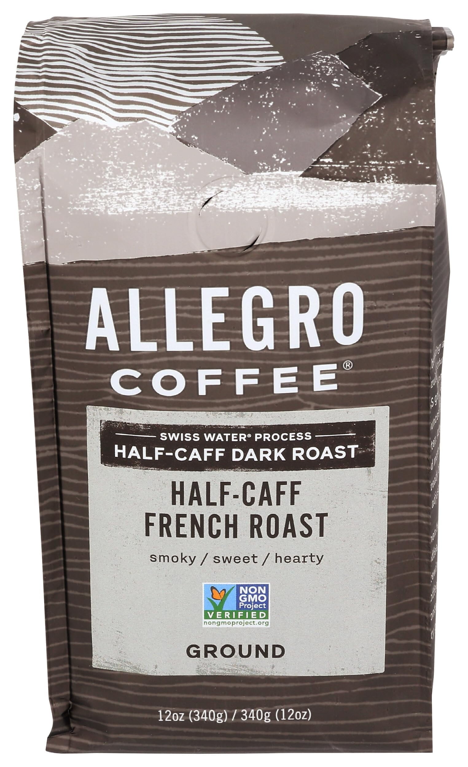 Allegro Coffee Half Caff, French Roast Ground Coffee, 12 oz - Walmart.com