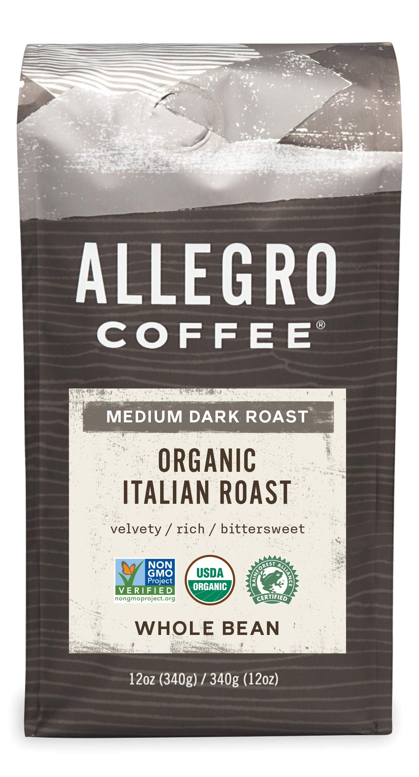 Allegro Coffee, Organic, SCH4 Italian Roast, Whole Bean, 12 oz ...