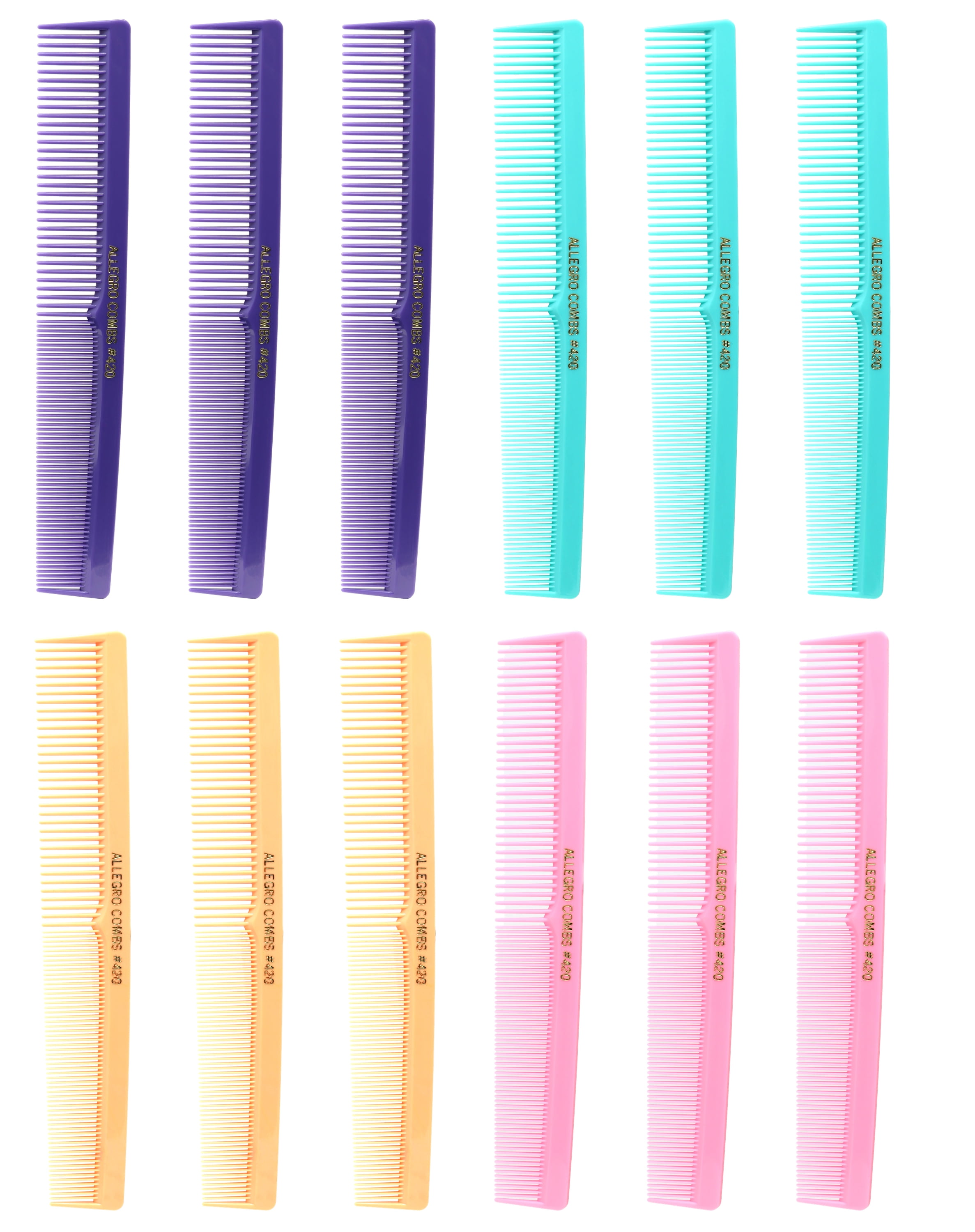 Allegro Combs 420 Barber Comb Comb Set Hair Cutting Combs Pocket Comb ...