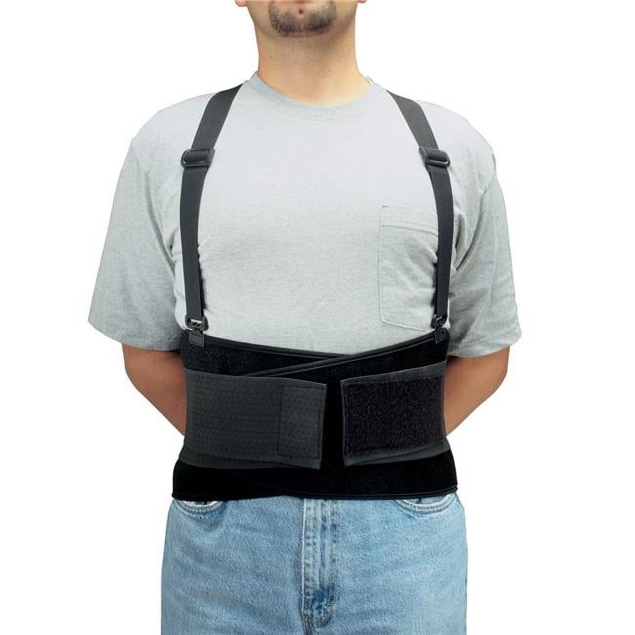 Allegro Industries Back Support w/Suspenders,Black,L 7170 - Walmart.com