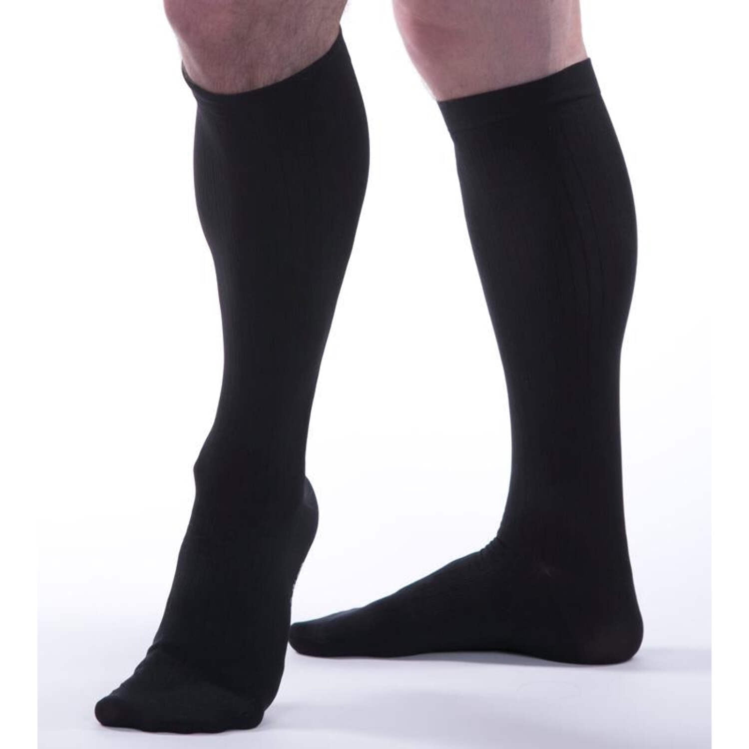 Allegro Men’s 8-15 mmHg Essential 122 Ribbed Compression Support Socks ...