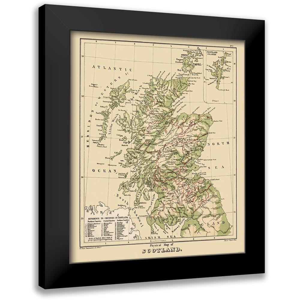 Allen 12x14 Black Modern Framed Museum Art Print Titled - Scotland ...