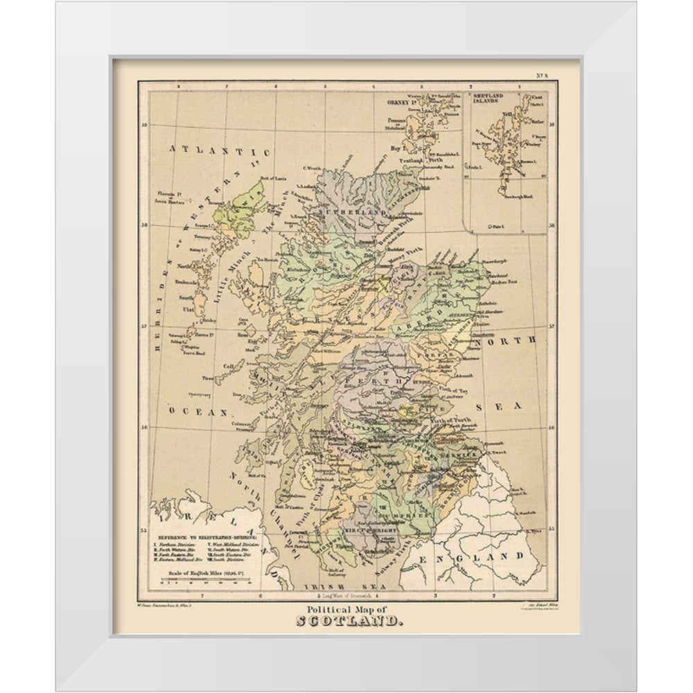 Allen 26x31 White Modern Wood Framed Museum Art Print Titled - Scotland ...