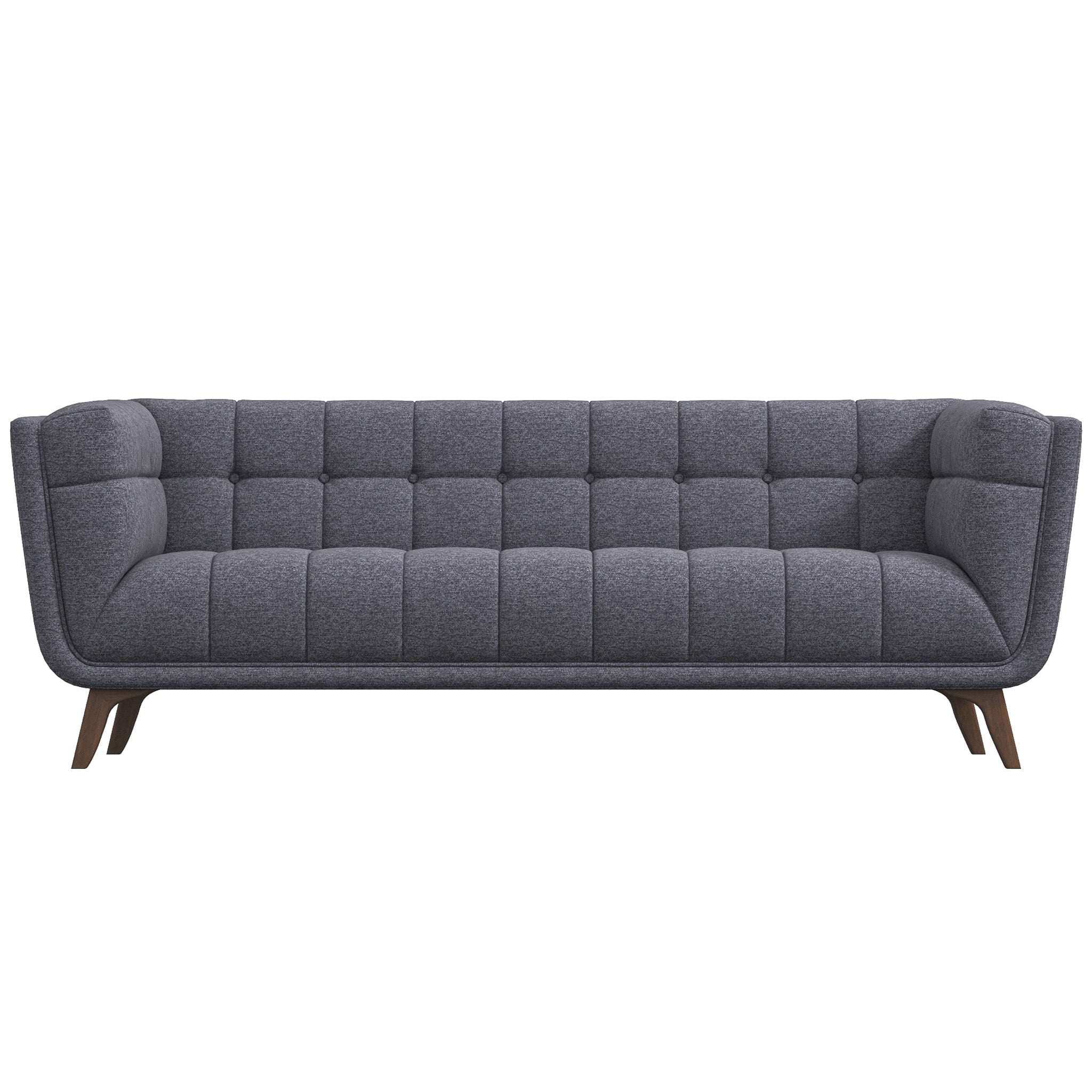 Allen 78" Contemporary Mid-Century Velvet Sofa, Upholstered Tufted Foam ...