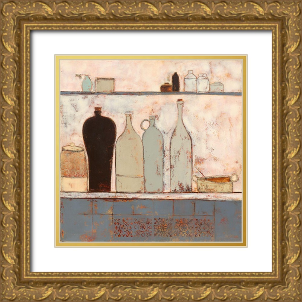 Allen, Anji 26x26 Gold Ornate Wood Framed with Double Matting Museum ...