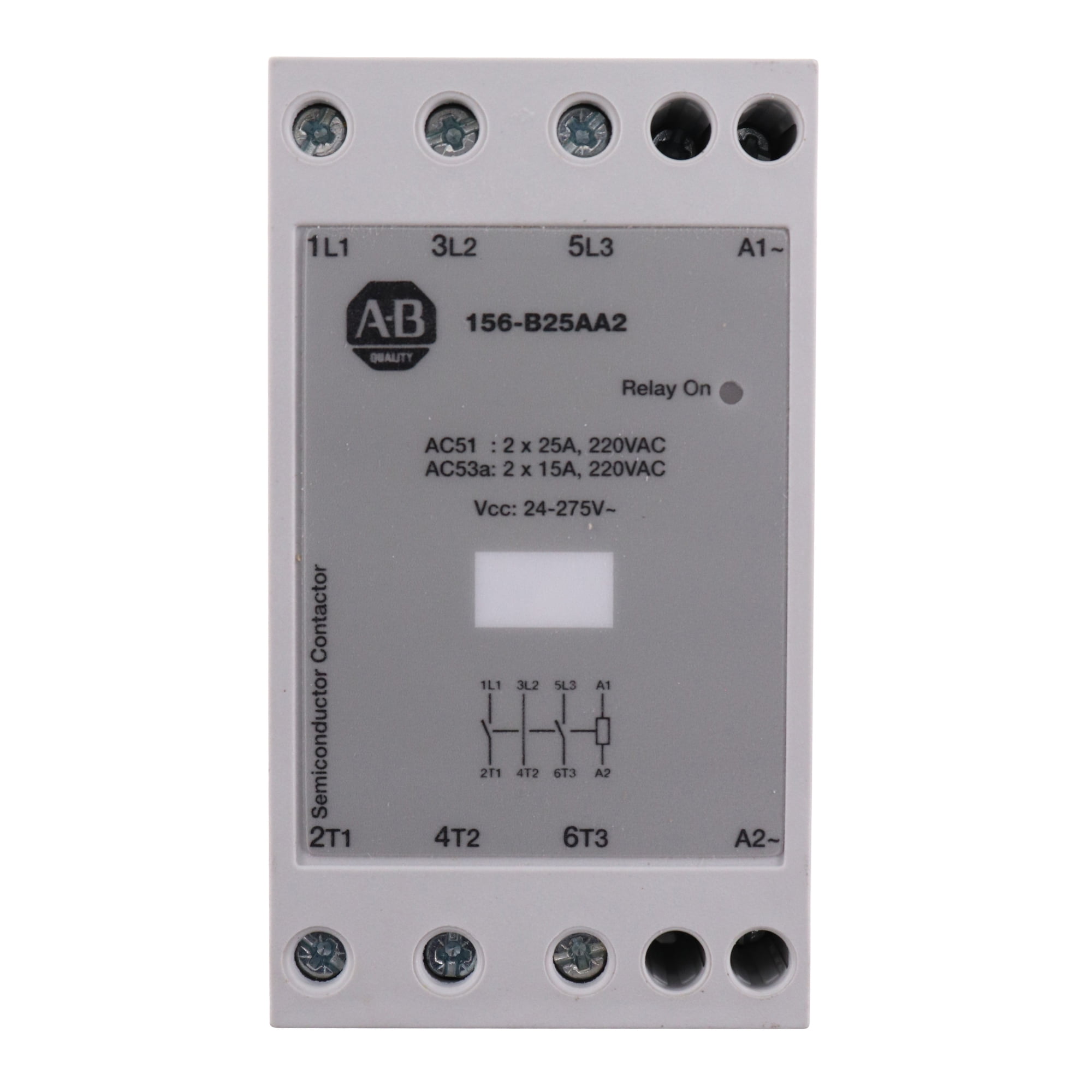 Allen-Bradley 156-B25AA2 2-Phase Semiconductor Contactor, 25A, 220V ...